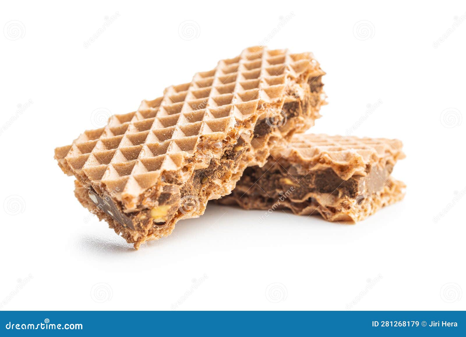 Sweet Chocolate Wafer Isolated on White Background Stock Image - Image ...