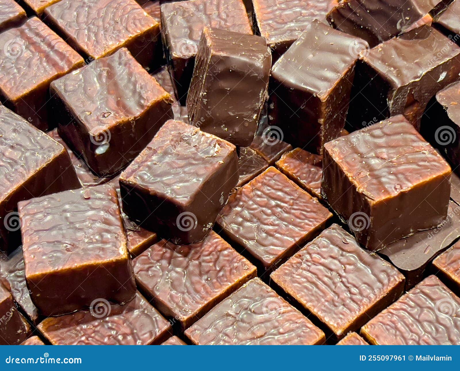 Sweet Chocolates of Square Shape Stock Image - Image of stack ...