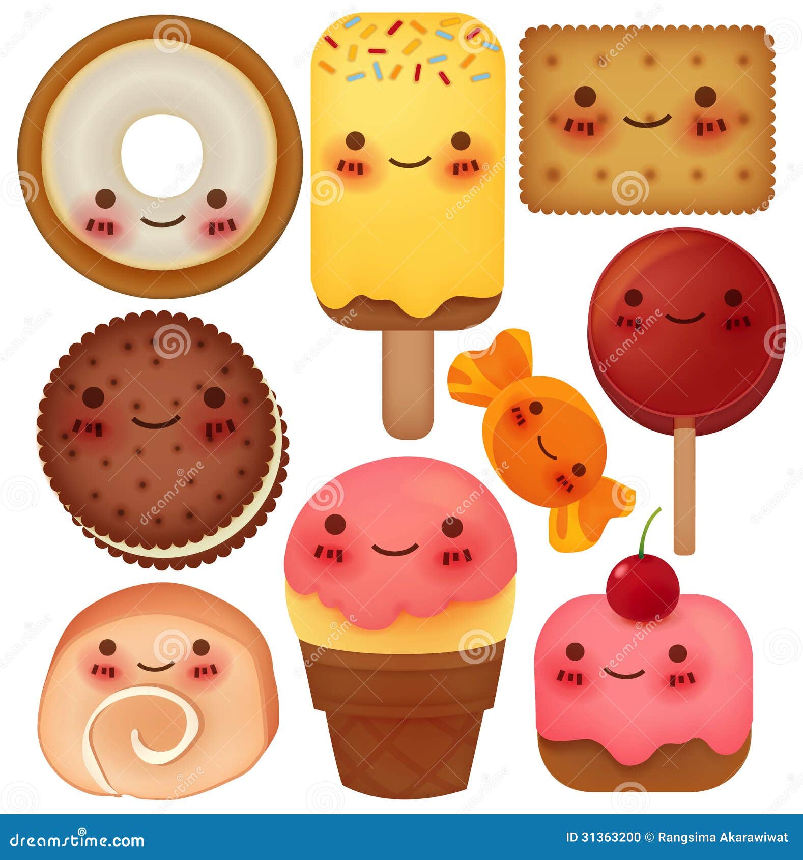 Sweet Collection stock illustration. Illustration of baby - 31363200