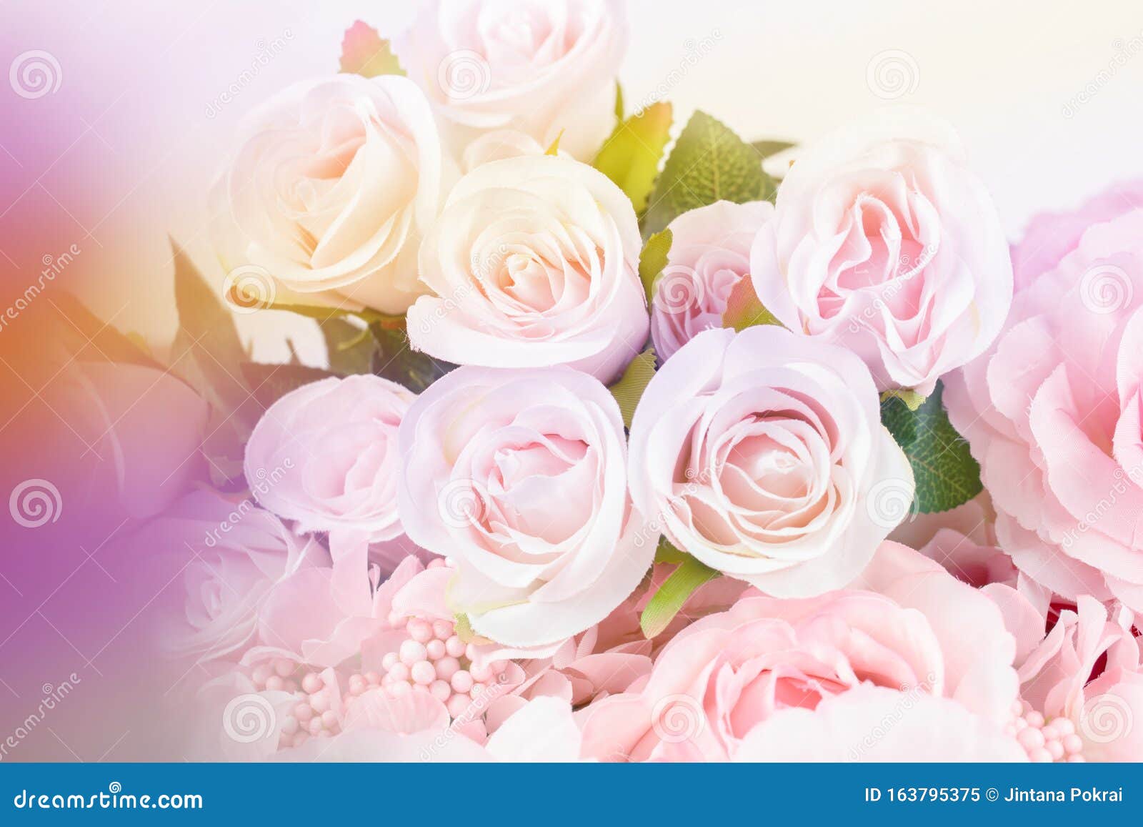 Sweet Color Fabric Roses in Soft Style for Background Stock Image ...