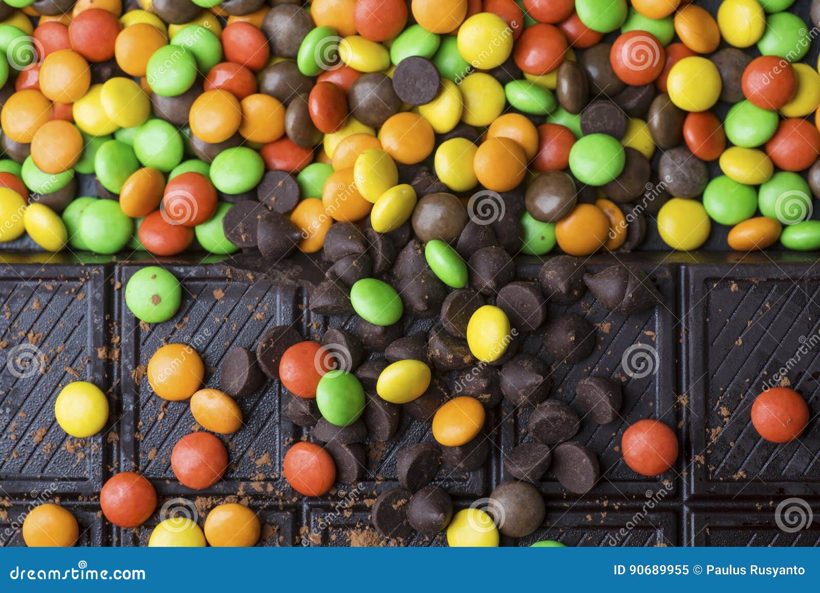 Sweet Colorful Candy and Chocolate Bar Stock Image - Image of candy ...