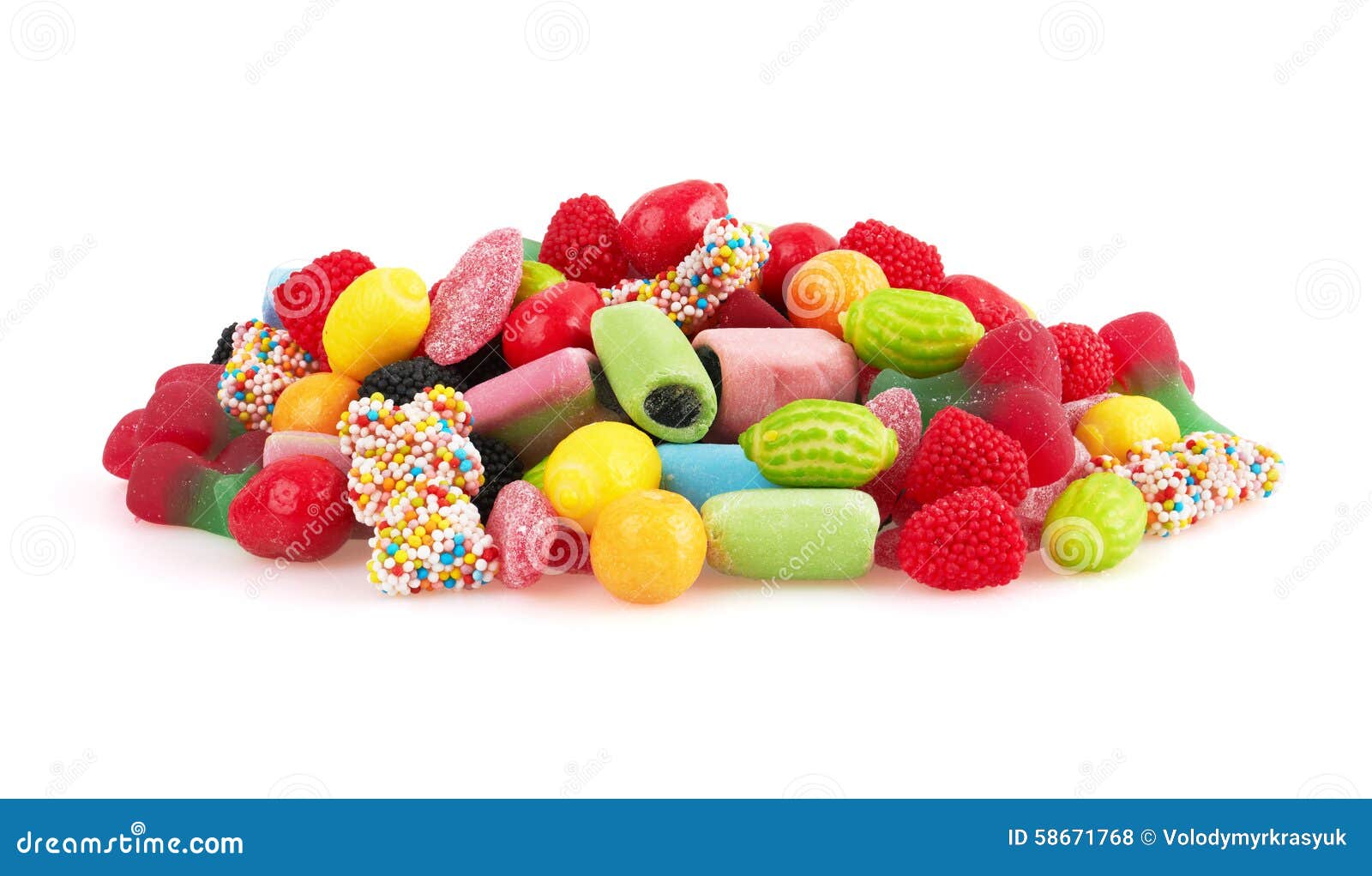 Sweet Colorful Candy, Isolated On White Stock Photo | CartoonDealer.com ...