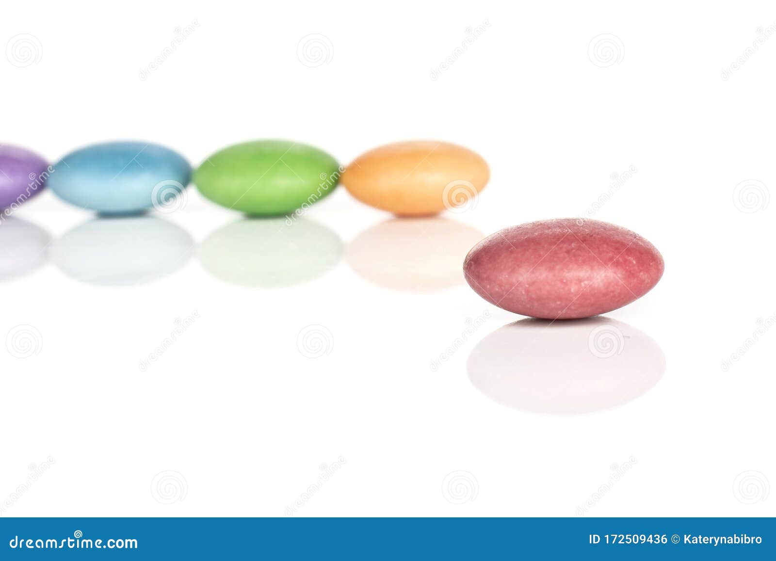 Sweet Colourful Candy Isolated on White Stock Photo - Image of blue ...