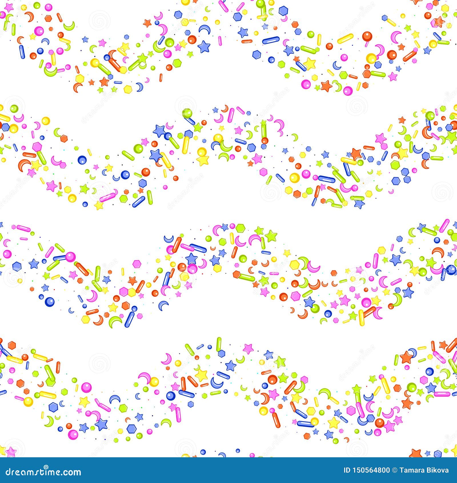 Sweet Confetti Seamless Pattern Stock Illustration - Illustration of ...