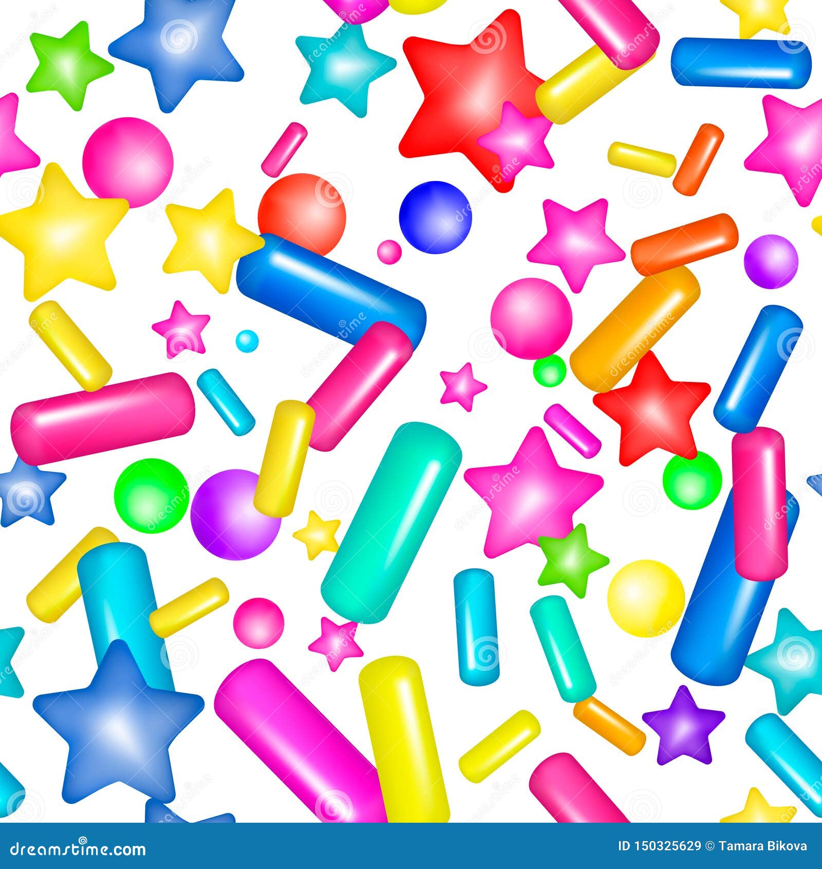 Sweet Confetti Seamless Pattern Stock Illustration - Illustration of ...