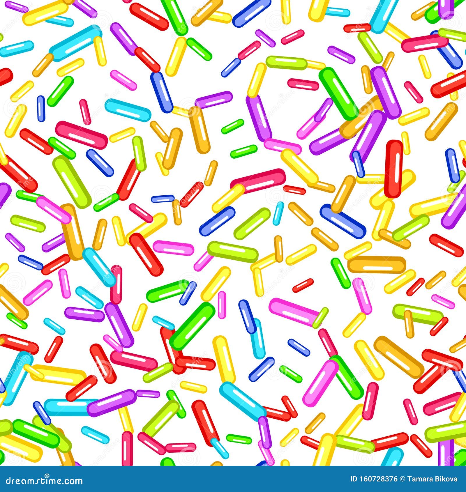 Sweet Confetti Seamless Pattern Stock Illustration - Illustration of ...