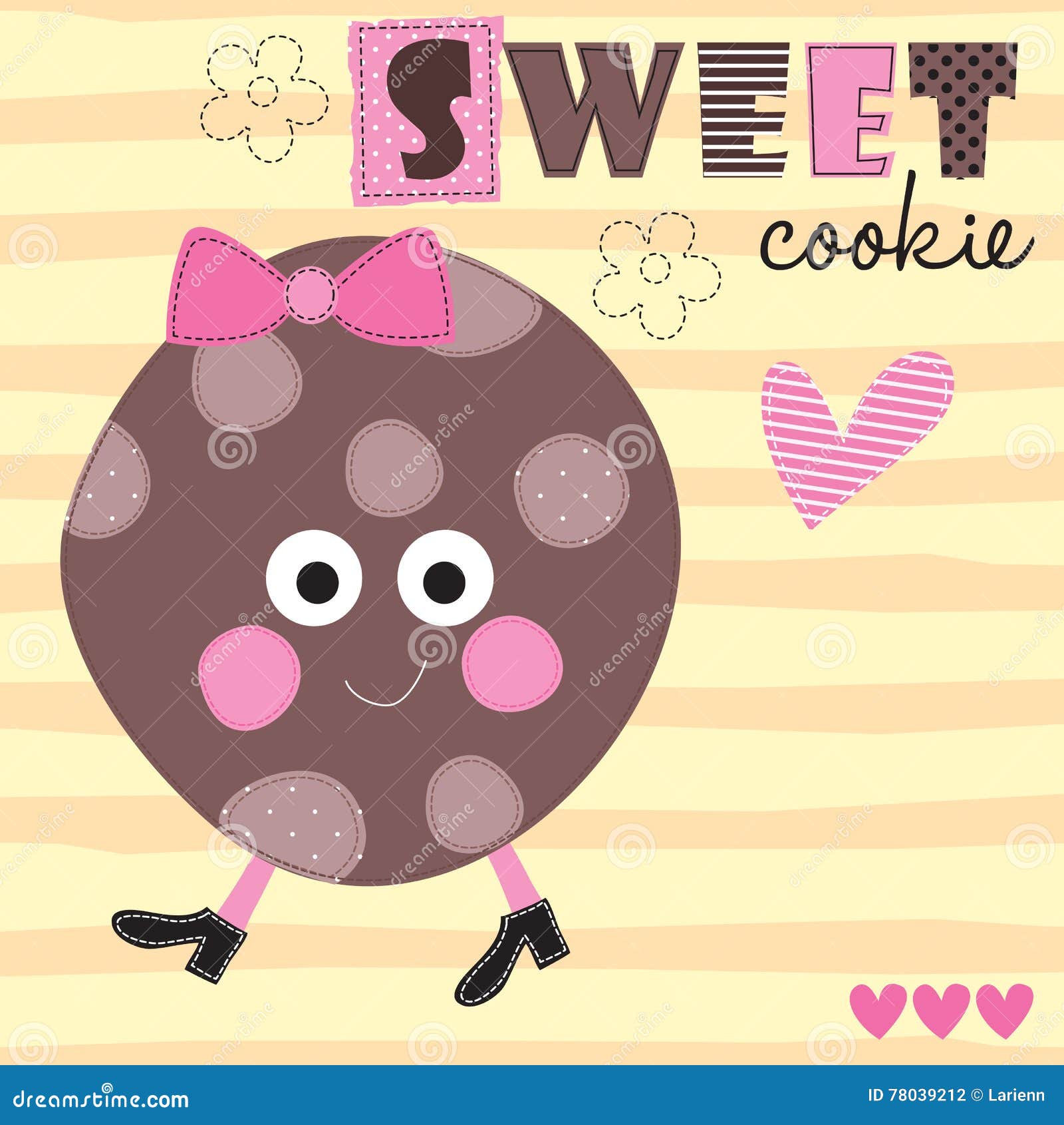 Sweet Cookie Vector Illustration Stock Vector - Illustration of biscuit ...
