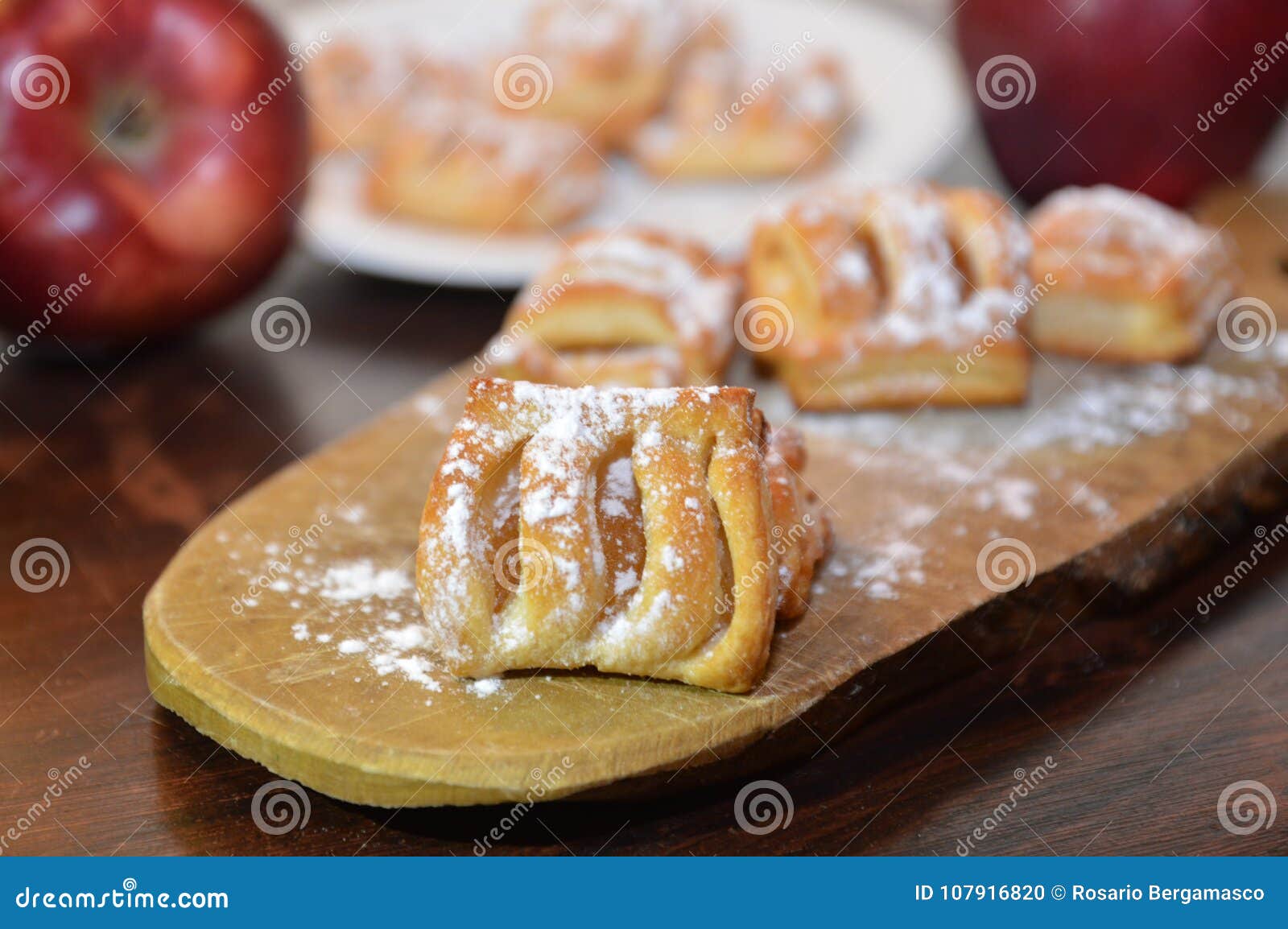 Apple strudel cookies stock photo. Image of strudel - 107916820