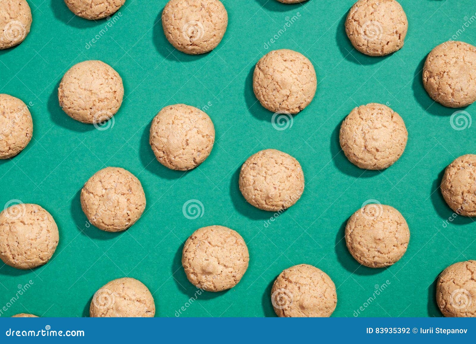 Sweet Cookies Flat Lay Pattern Stock Photo - Image of graphic, bakery ...