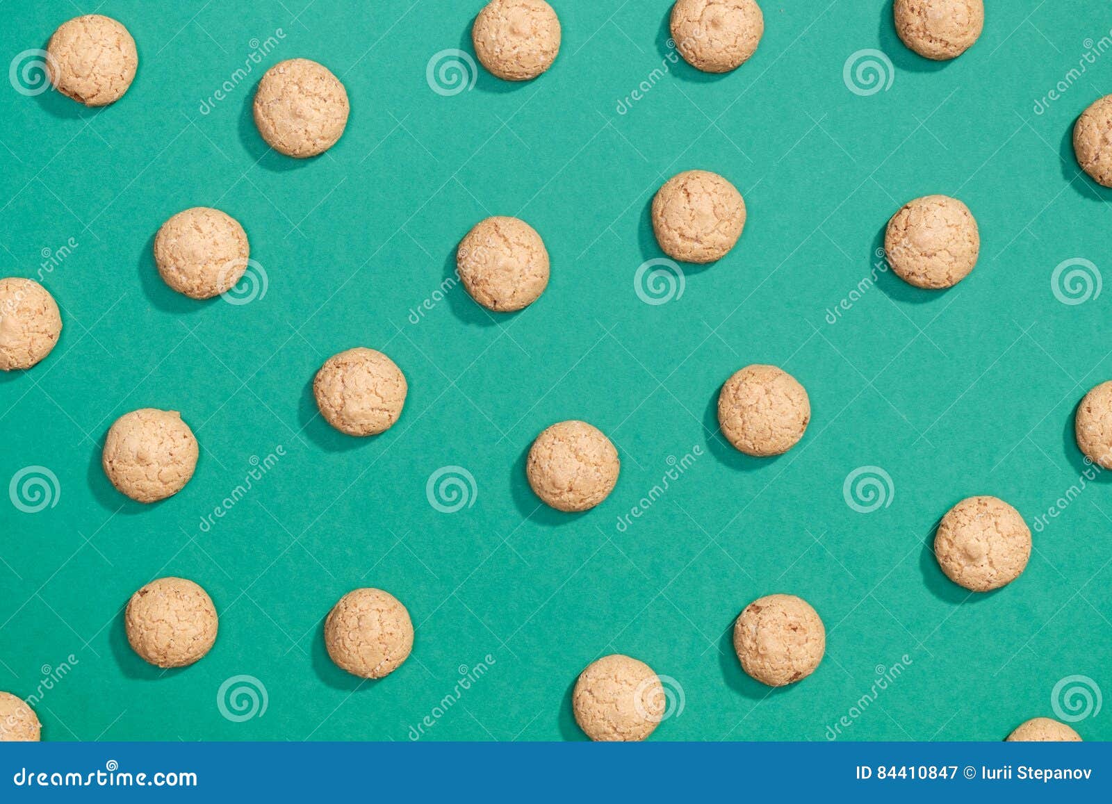 Sweet Cookies Flat Lay Pattern Stock Image - Image of aroma, creative ...