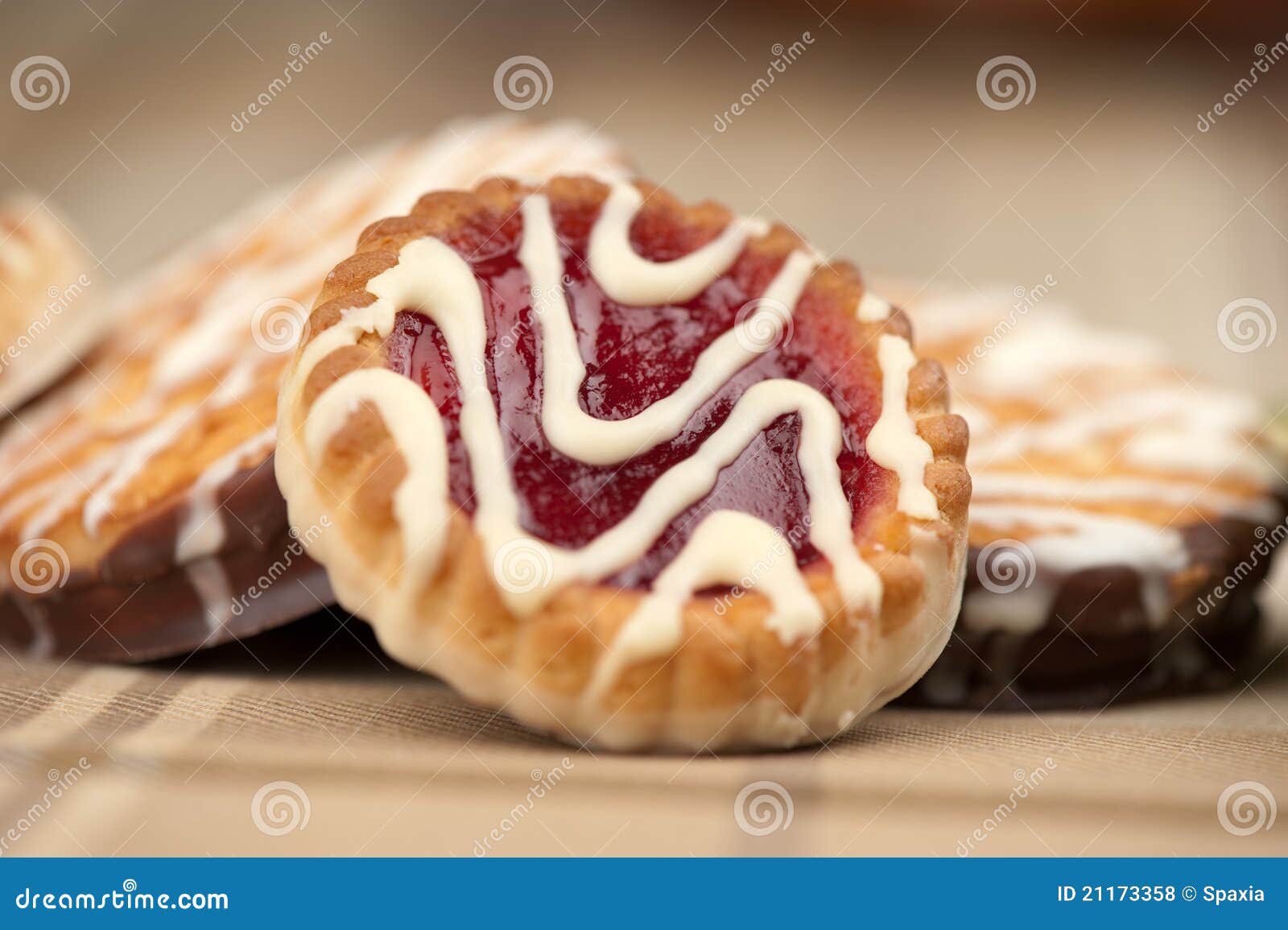Sweet cookies with jam stock photo. Image of shortbread - 21173358
