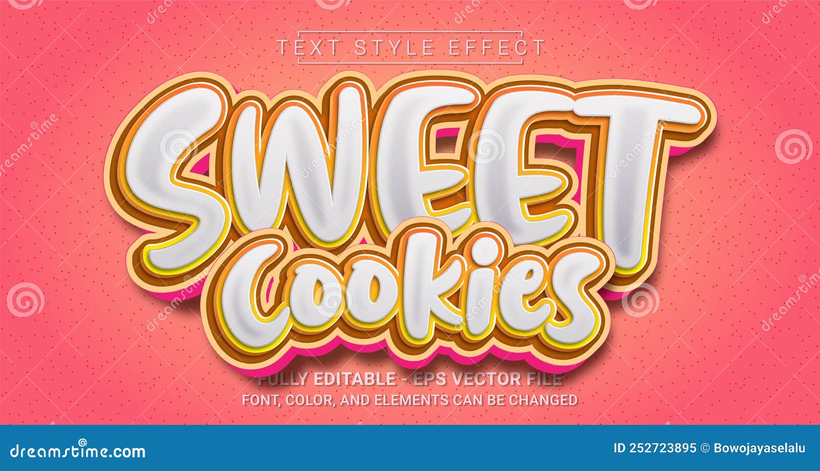 Sweet Cookies Text Style Effect. Editable Graphic Text Template Stock ...