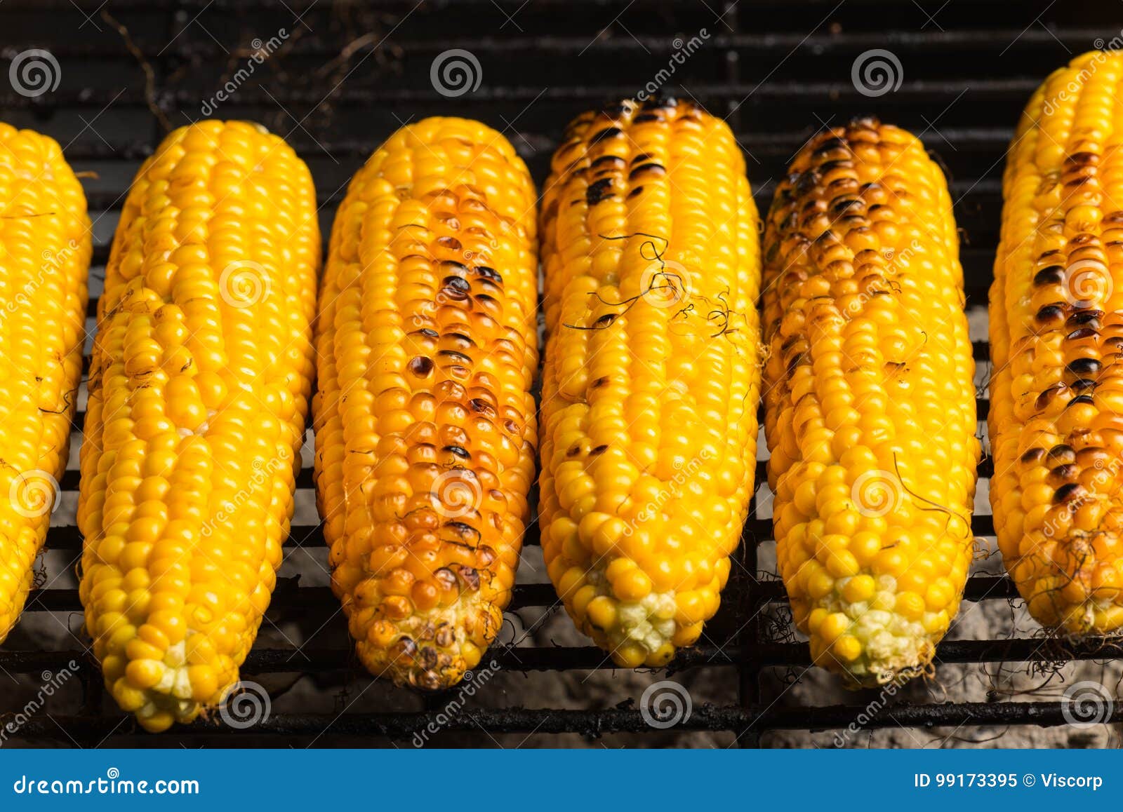 Sweet Corn on BBQ stock image. Image of natural, cooking - 99173395