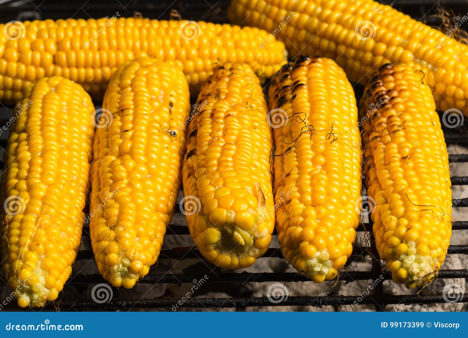 Sweet Corn on BBQ stock image. Image of grill, food, corn - 99173399