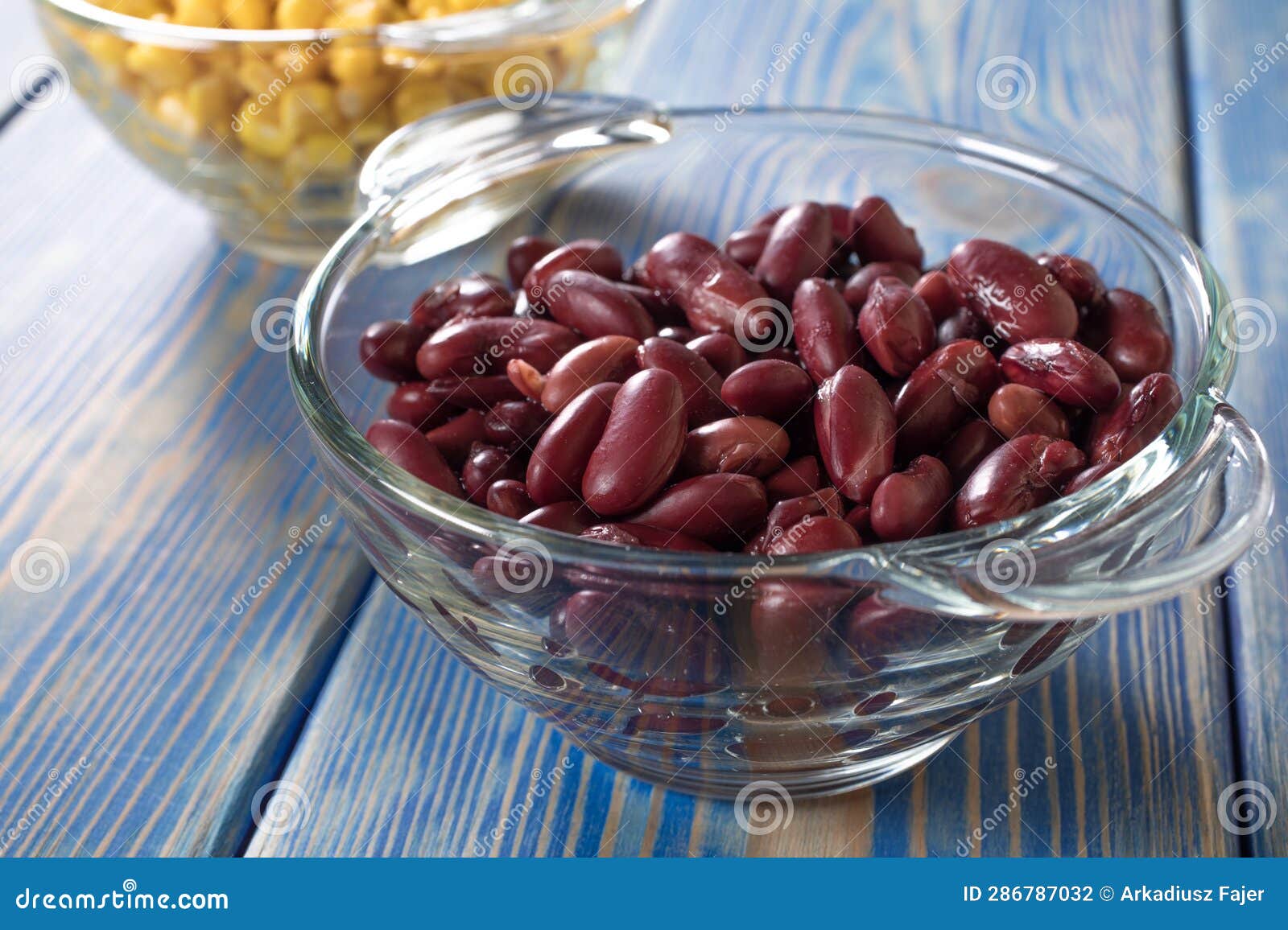 Sweet Corn and Boiled Red Beans Stock Photo - Image of food, kernel ...