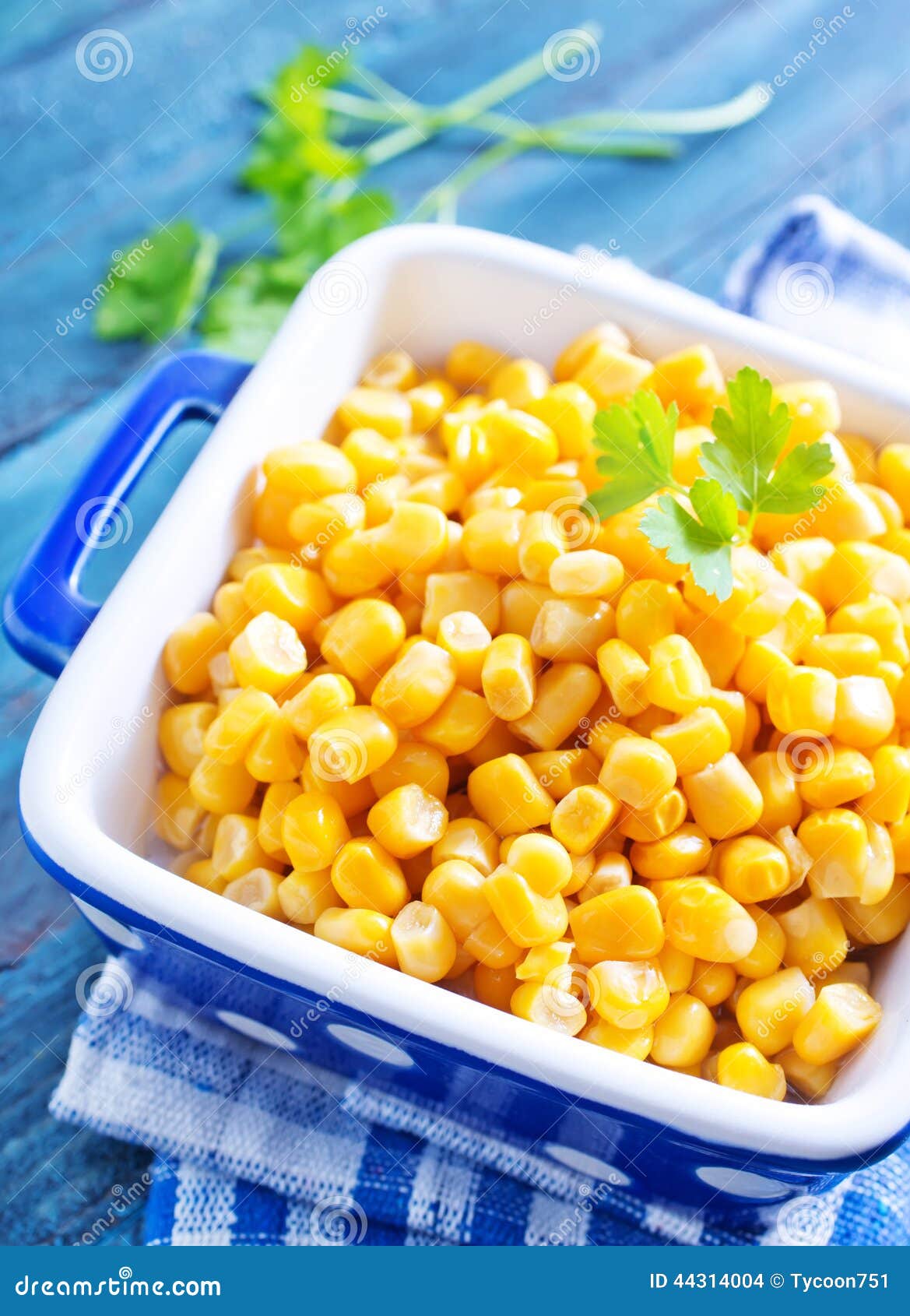 Sweet corn stock photo. Image of potted, marinated, bowl - 44314004