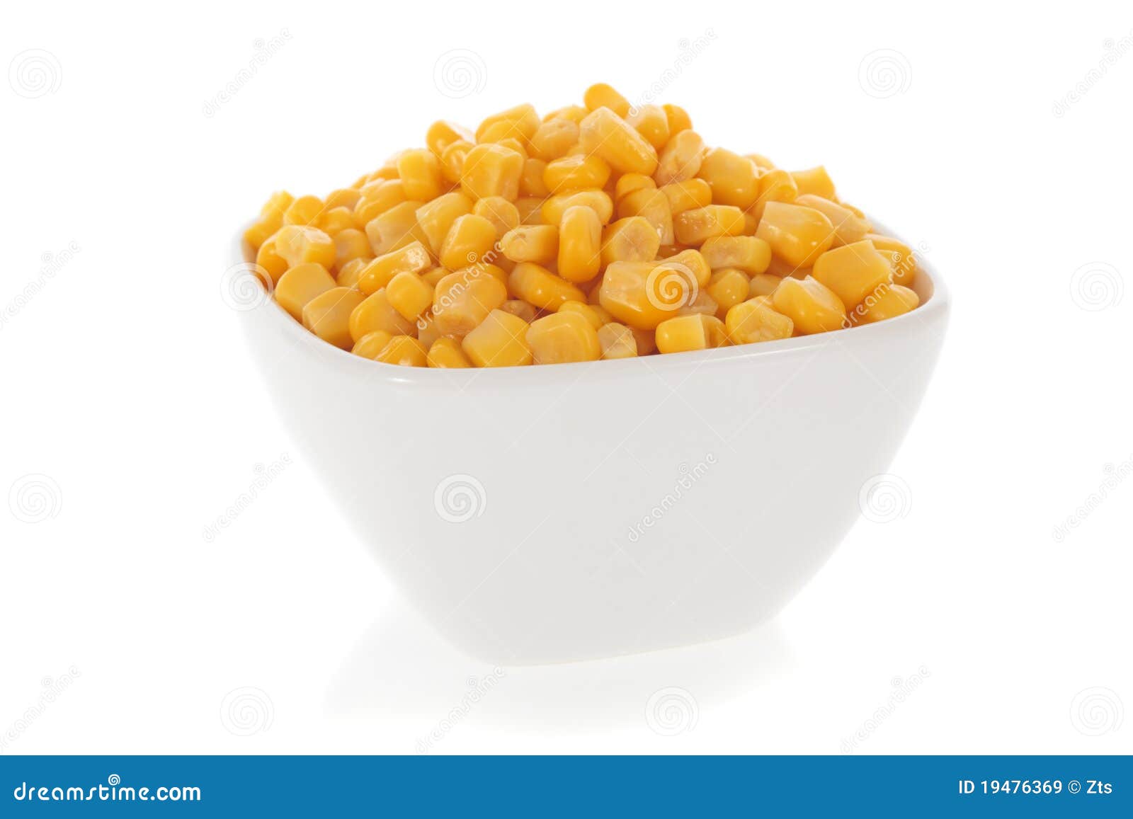 Sweet Corn in a Bowl Isolated on White Stock Image - Image of organic ...