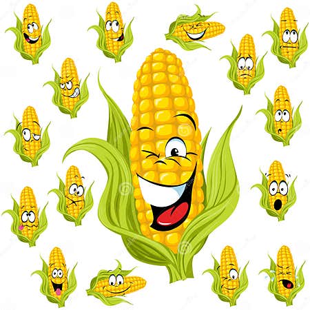 Sweet corn cartoon stock vector. Illustration of green - 26877235