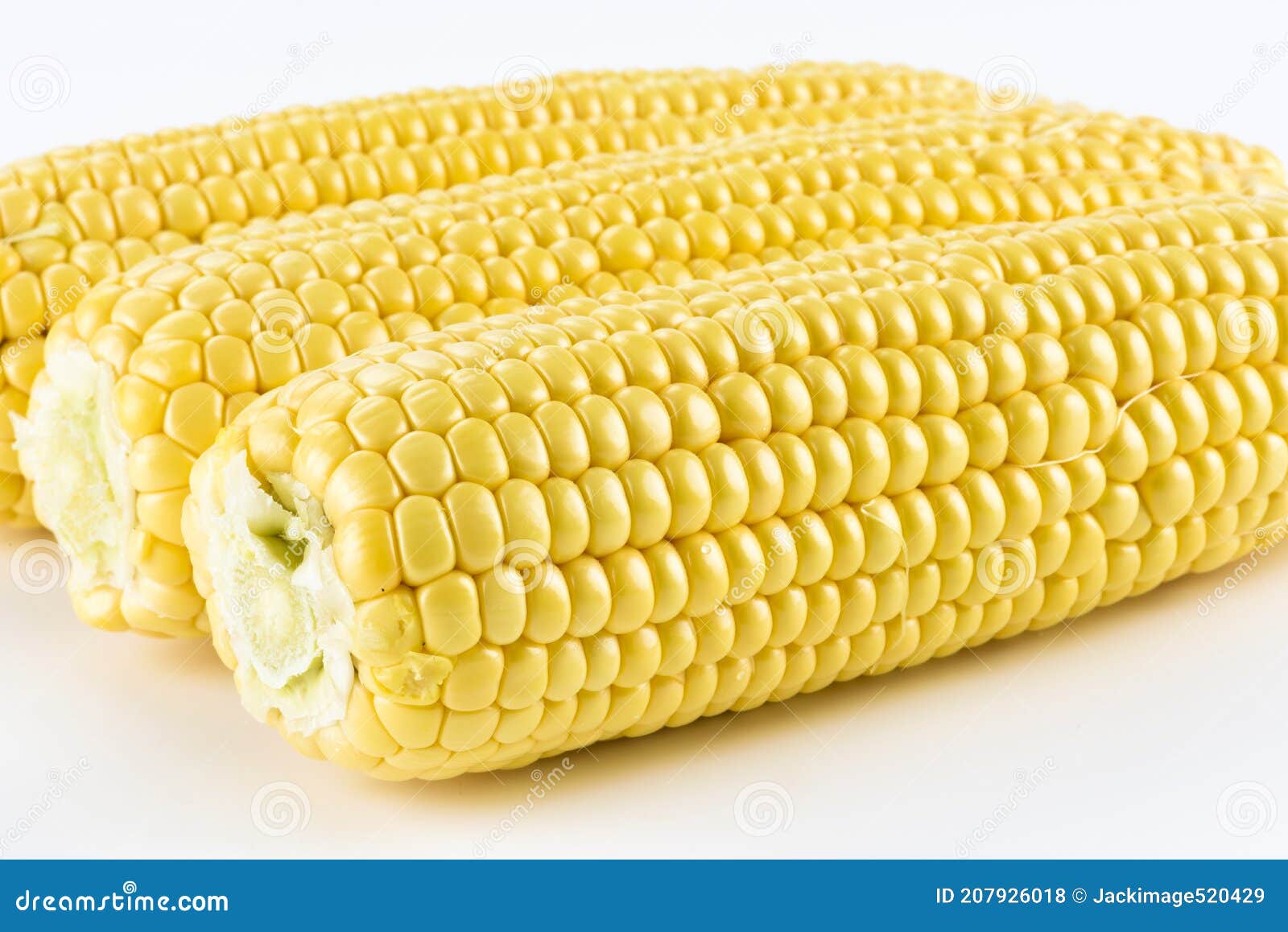 Sweet Corn Isolated on White Background Stock Photo - Image of maiz ...
