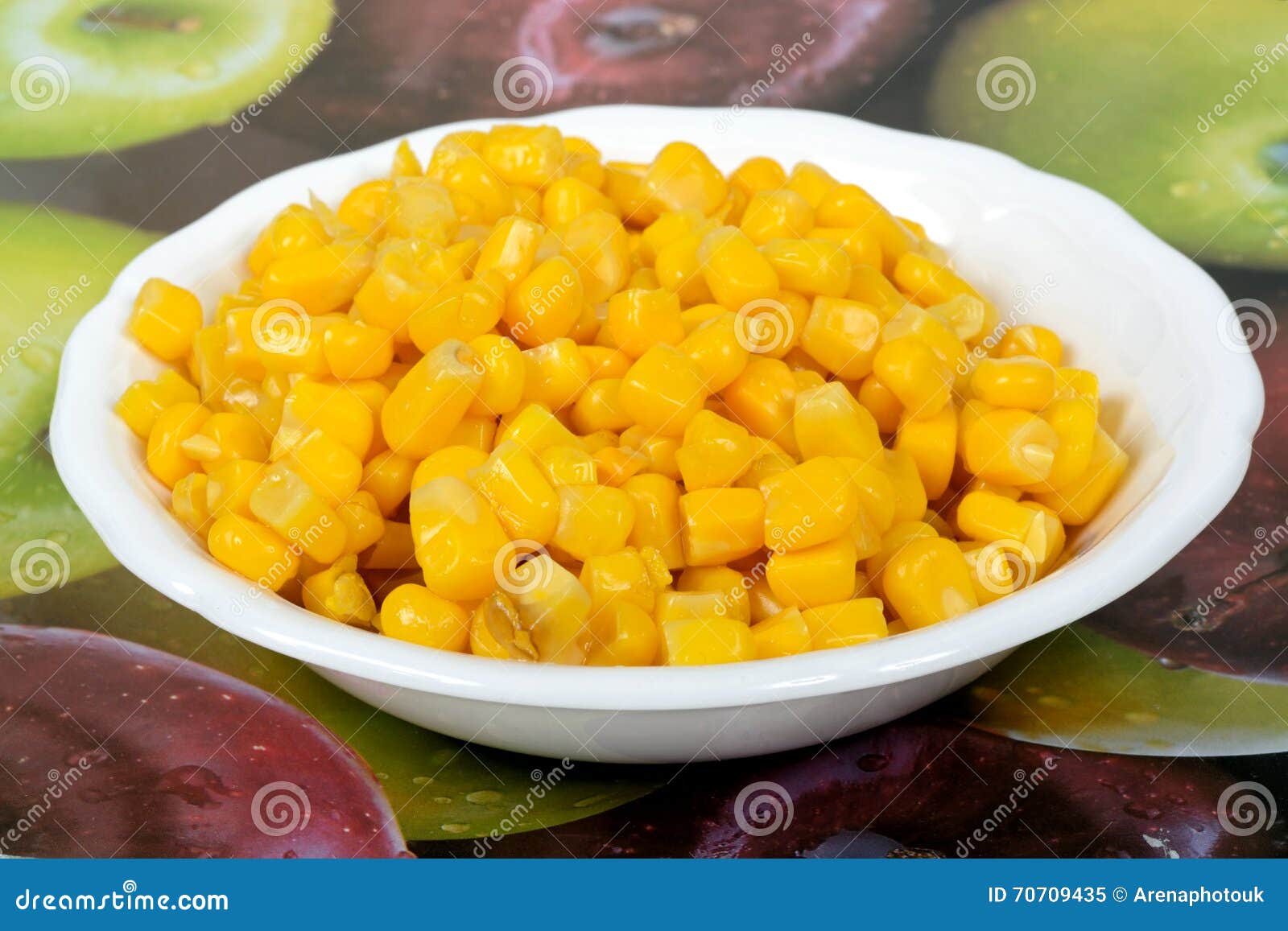 Sweet Corn Kernals in a Small Dish. Stock Image - Image of life, still ...