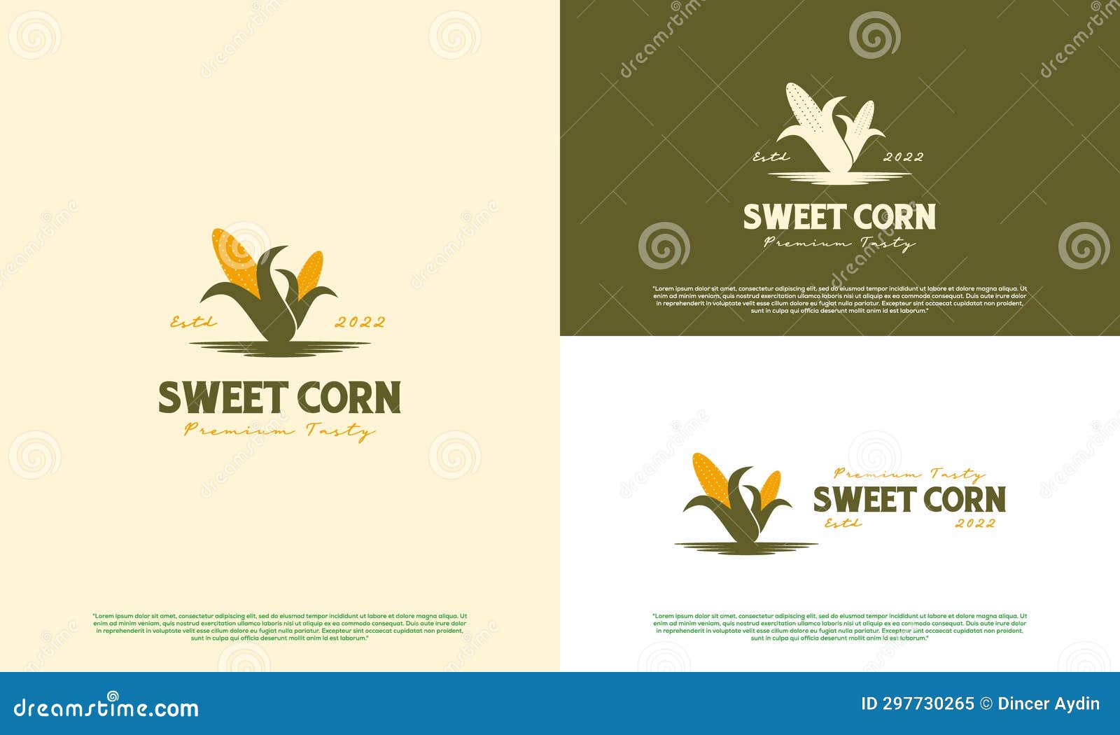 Sweet Corn Logo Design Vintage Retro Stock Vector - Illustration of ...