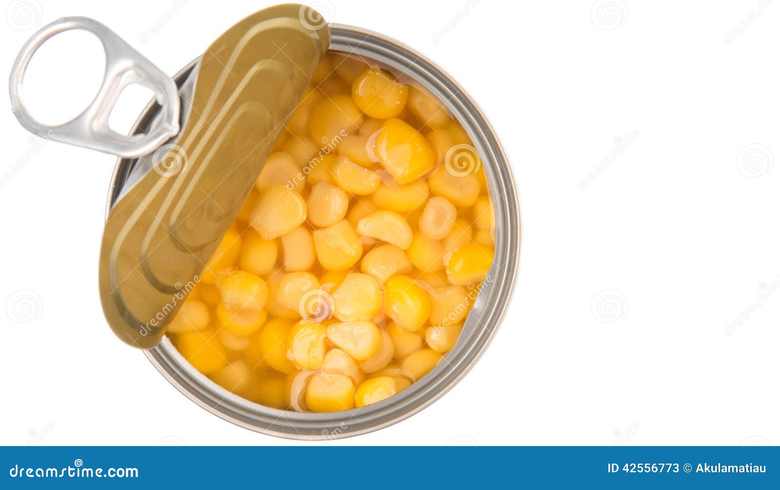 Sweet Corn in with Open Lid Tin Can I Stock Image - Image of recycling ...