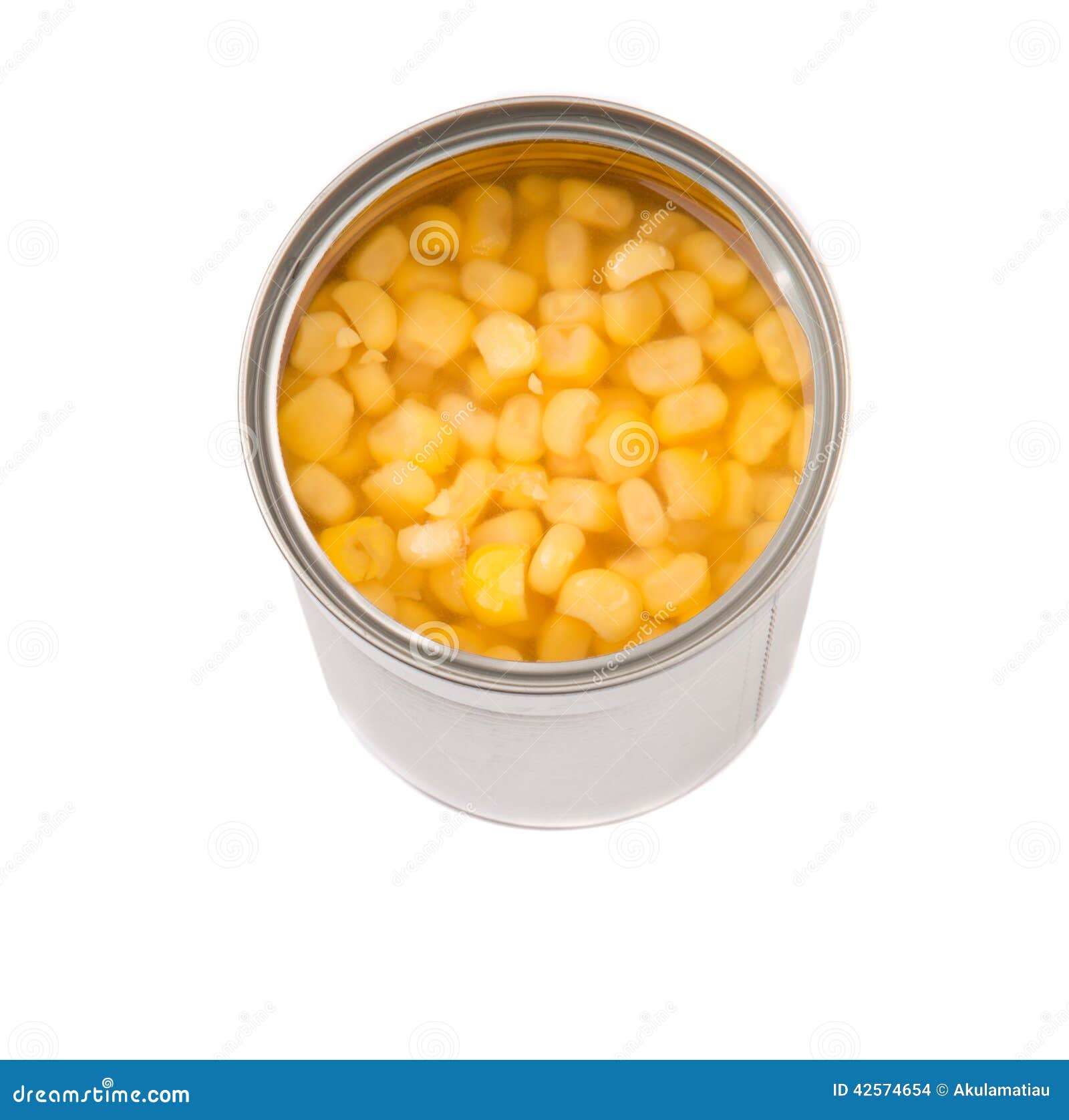 Sweet Corn in with Open Lid Tin Can IV Stock Photo - Image of object ...