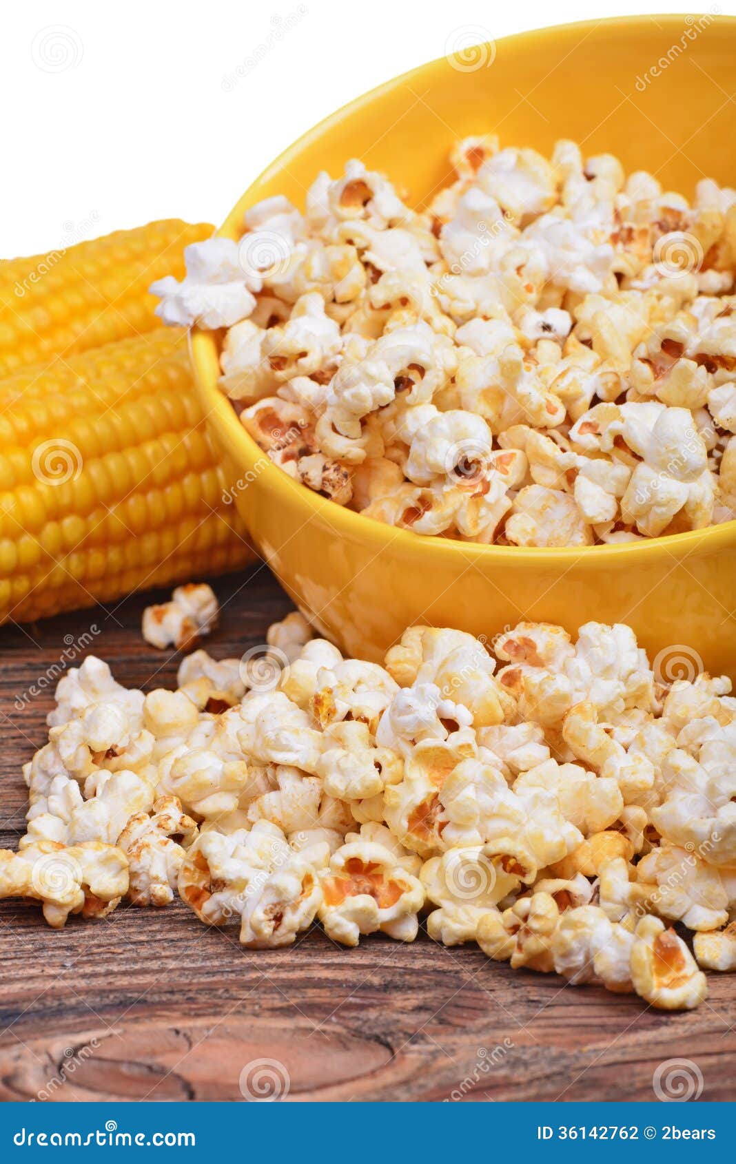 Sweet corn and popcorn stock photo. Image of movie, full - 36142762