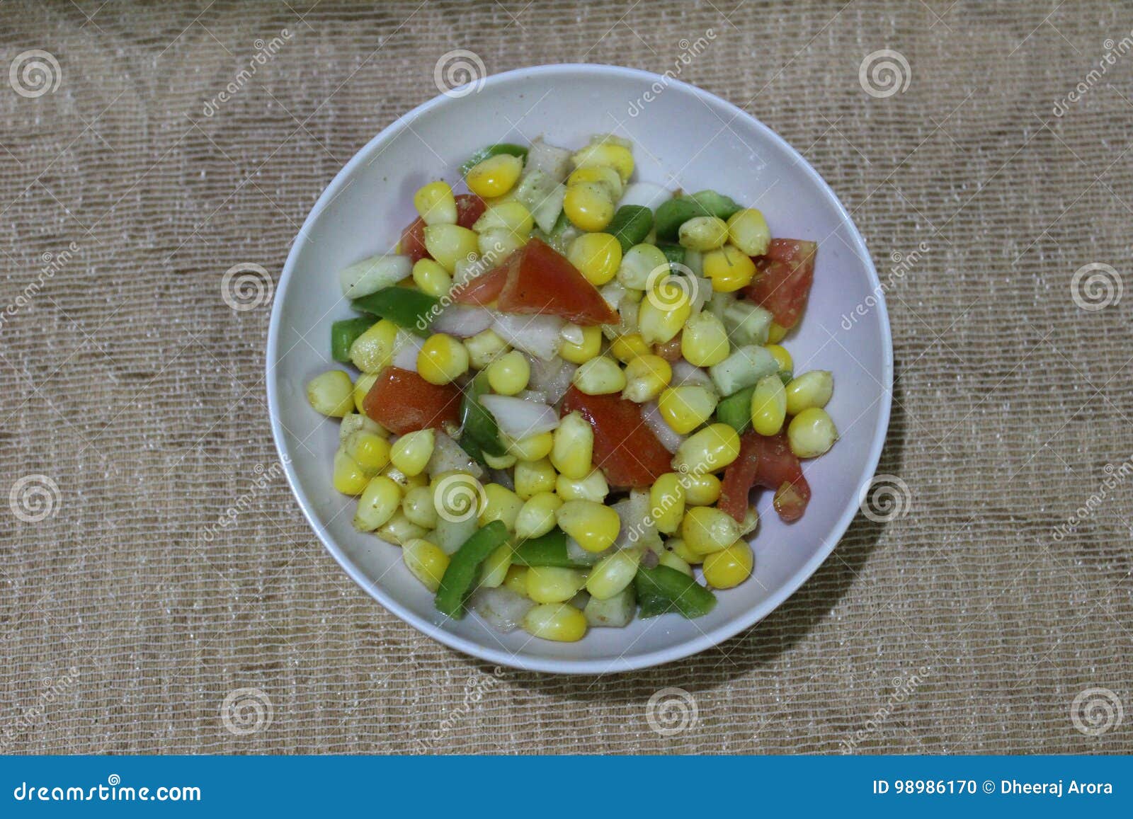 Sweet corn salad stock photo. Image of inside, bowl, corn - 98986170