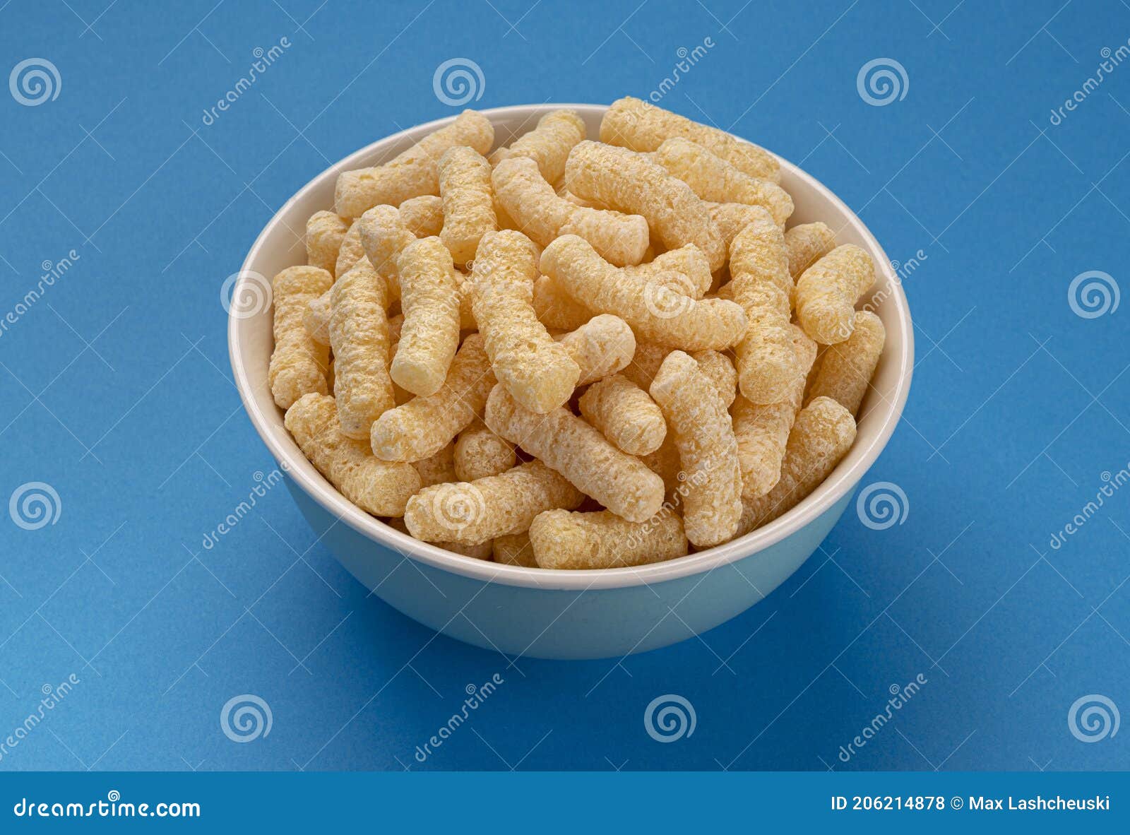 Sweet Corn Sticks Isolated on Blue Background Stock Photo - Image of ...