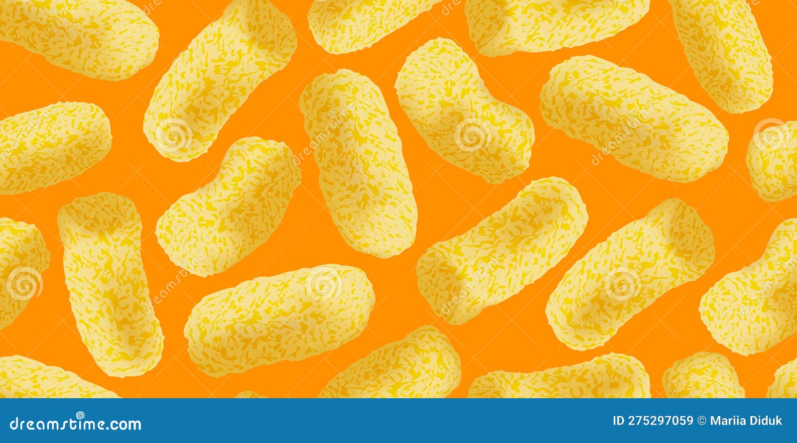 Sweet Corn Sticks, Seamless Pattern On White Background. Realistic ...