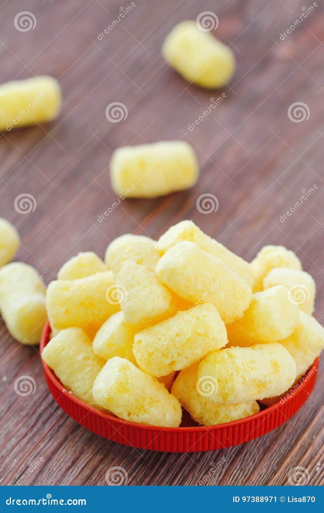 Sweet Corn Sticks with Sugar Powder Stock Image - Image of plate ...