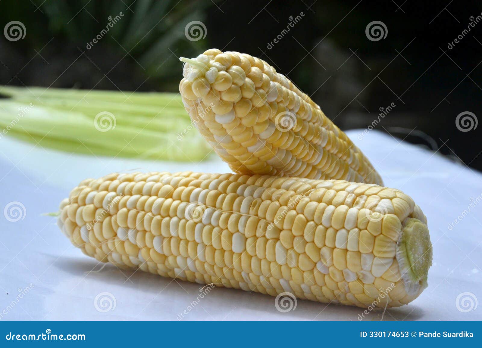 Sweet corn with two colors stock image. Image of grain - 330174653