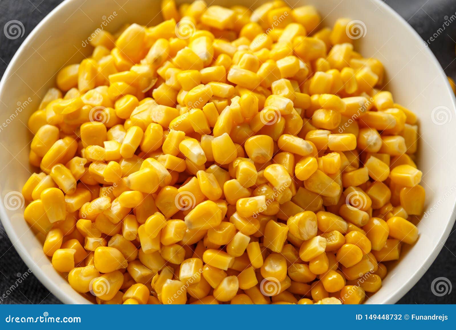 Sweet Corn in White Bowl. Healthy Food Stock Photo - Image of fresh ...