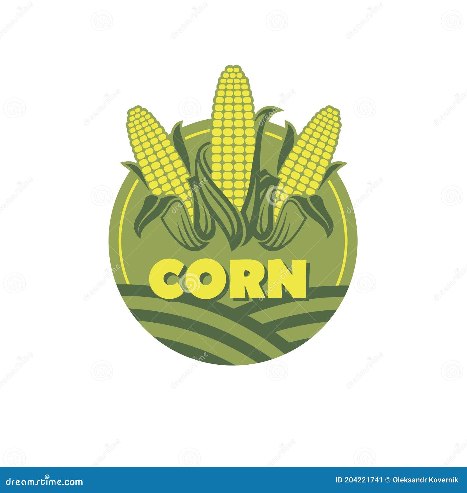 Sweet corn label stock vector. Illustration of design - 204221741