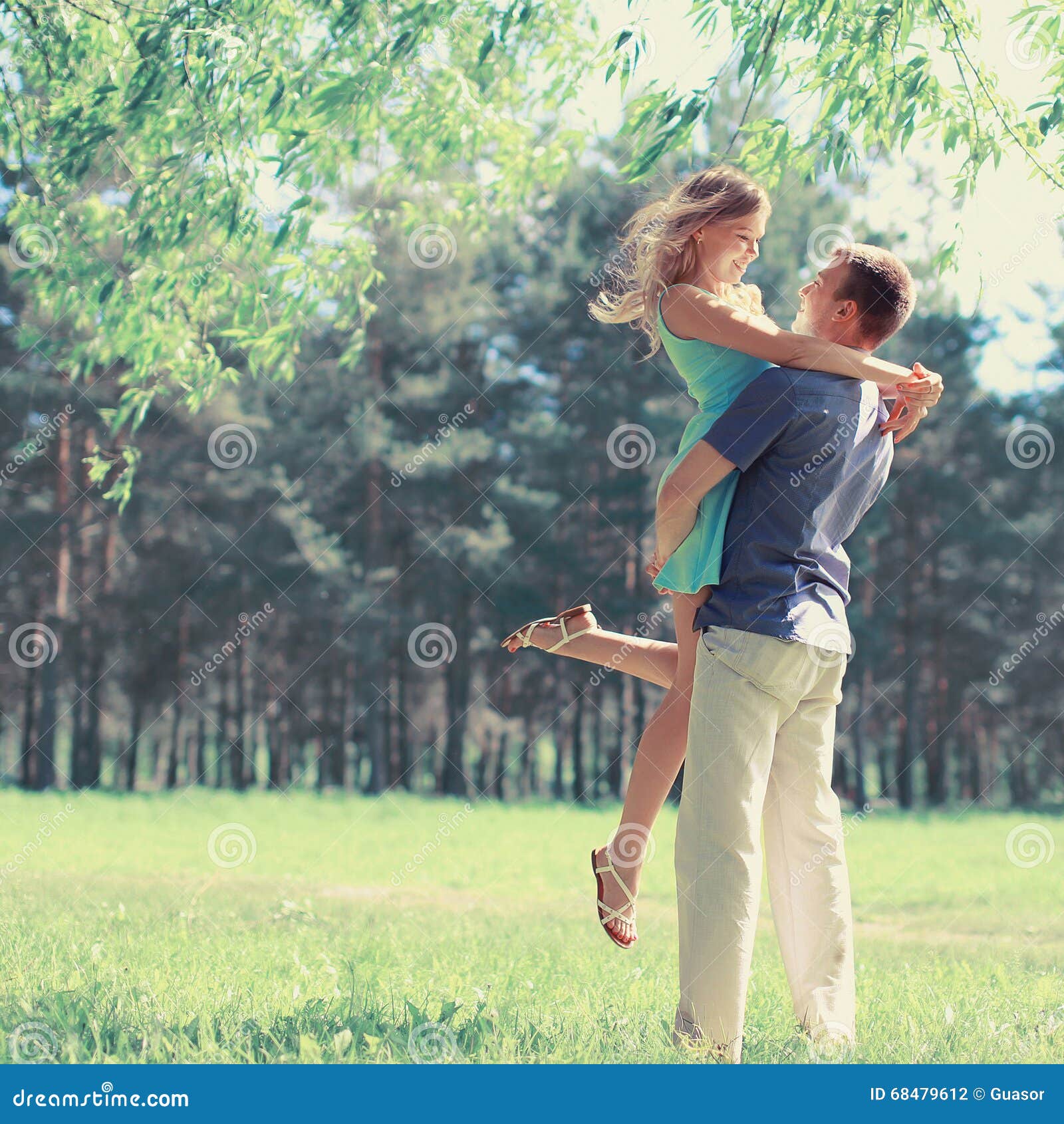 Sweet Couple in Love in Spring Day Stock Photo - Image of beautiful ...
