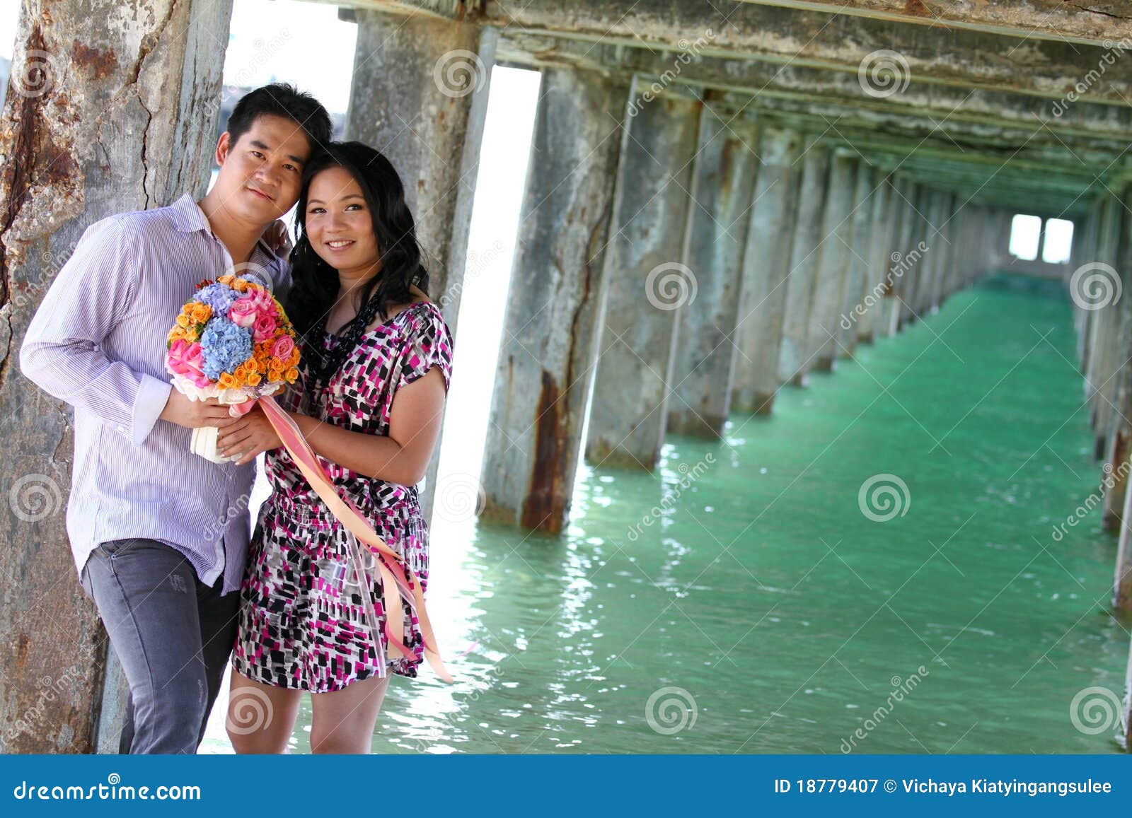 Sweet couples stock image. Image of bride, floral, girl - 18779407