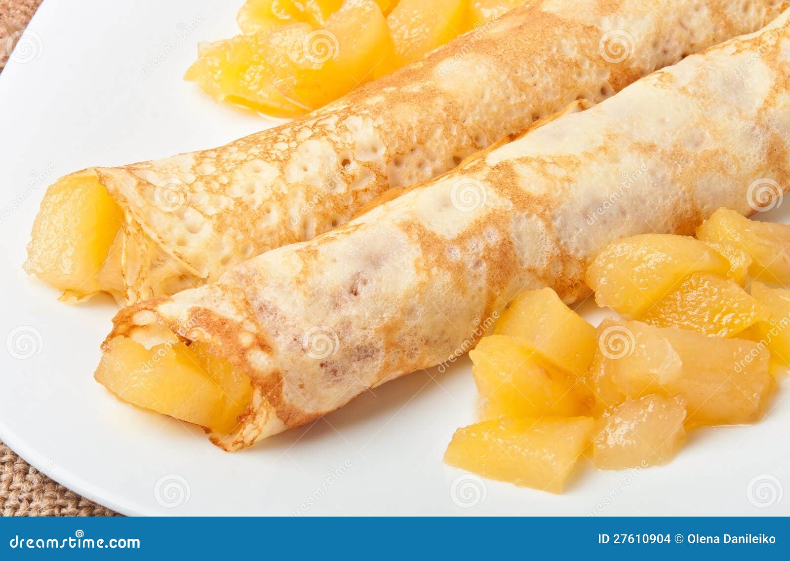 Sweet crepes stock photo. Image of restaurant, brown - 27610904