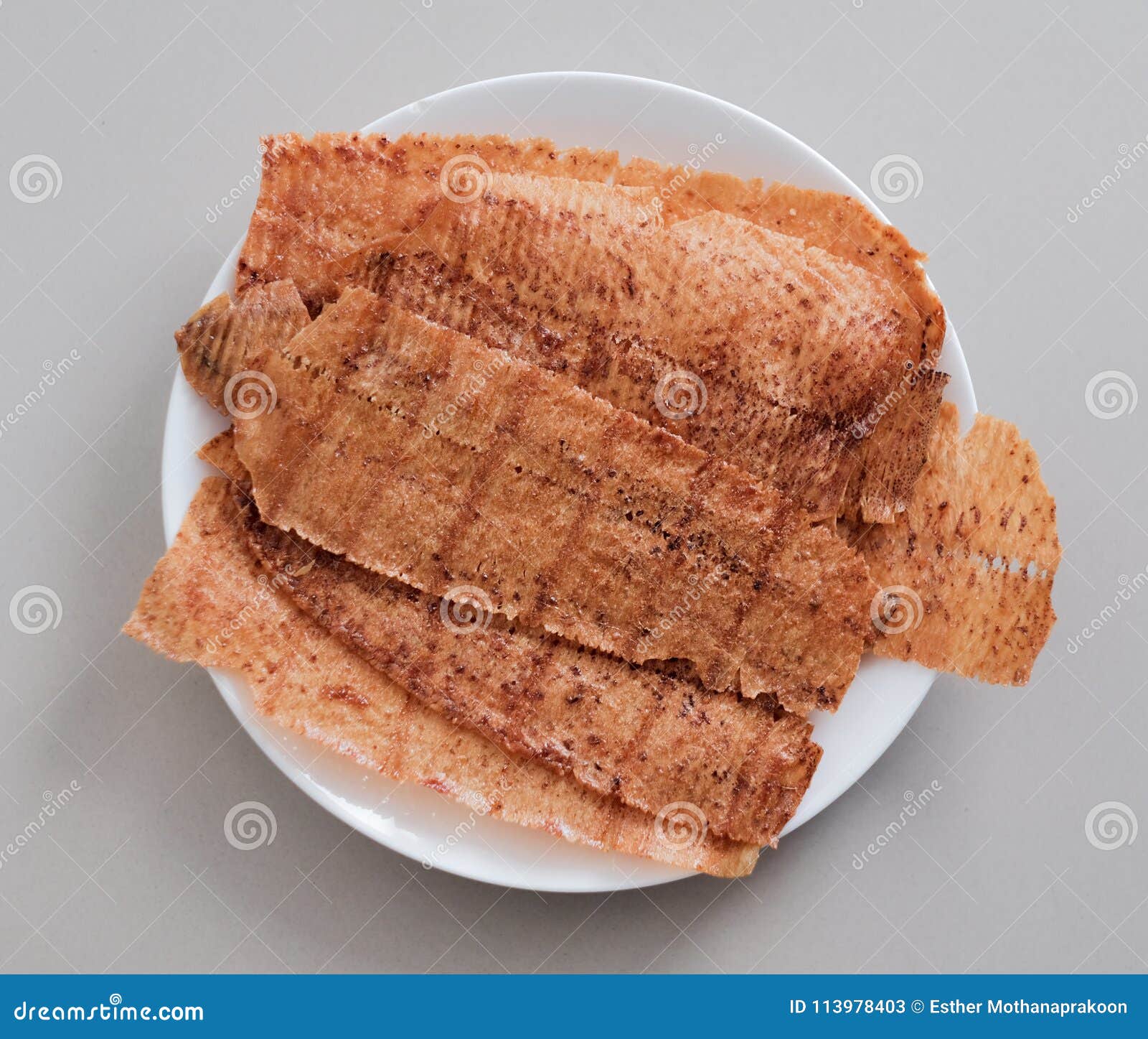Sweet and Crispy Cuttlefish Snacks. Stock Image - Image of closeup ...