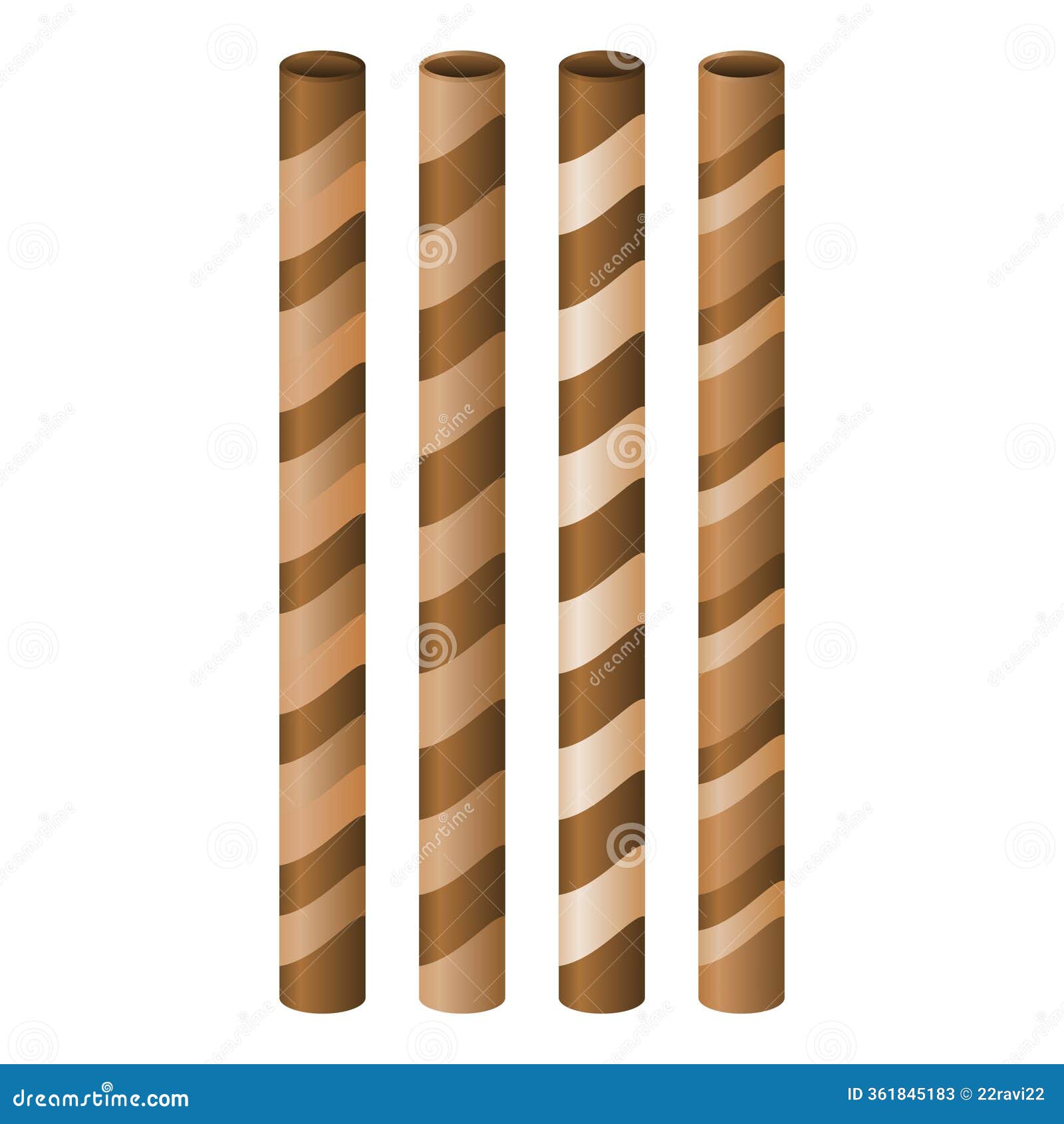 Sweet Crispy Wafer Roll Stick Vector | CartoonDealer.com #361845183