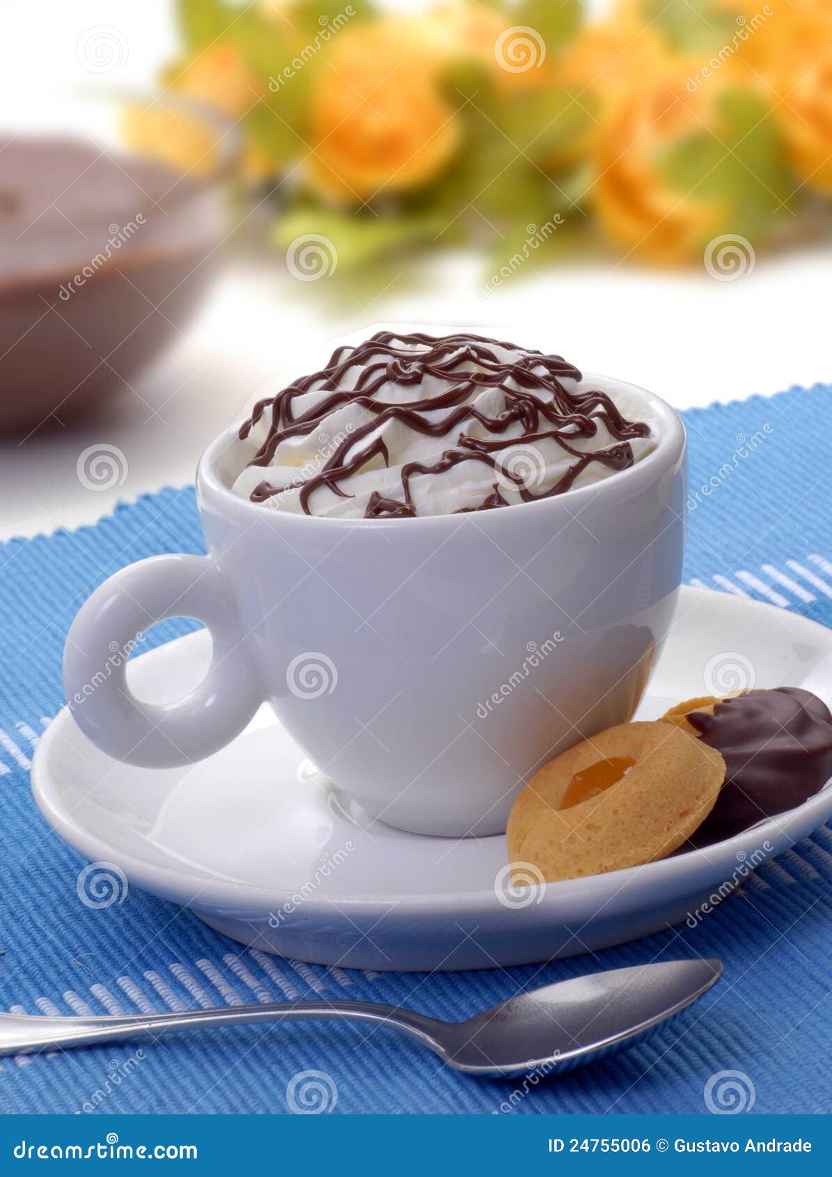 Sweet cup. stock photo. Image of kitchen, bowl, cream - 24755006
