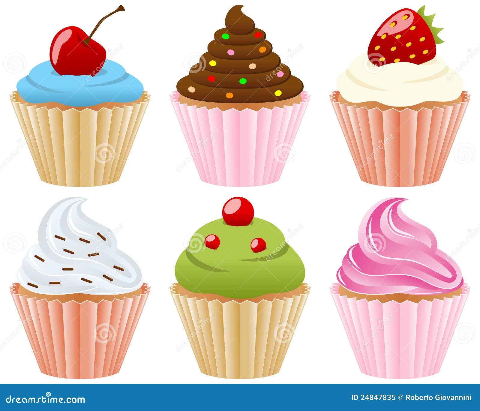 Cupcakes Vector Illustration 32059308
