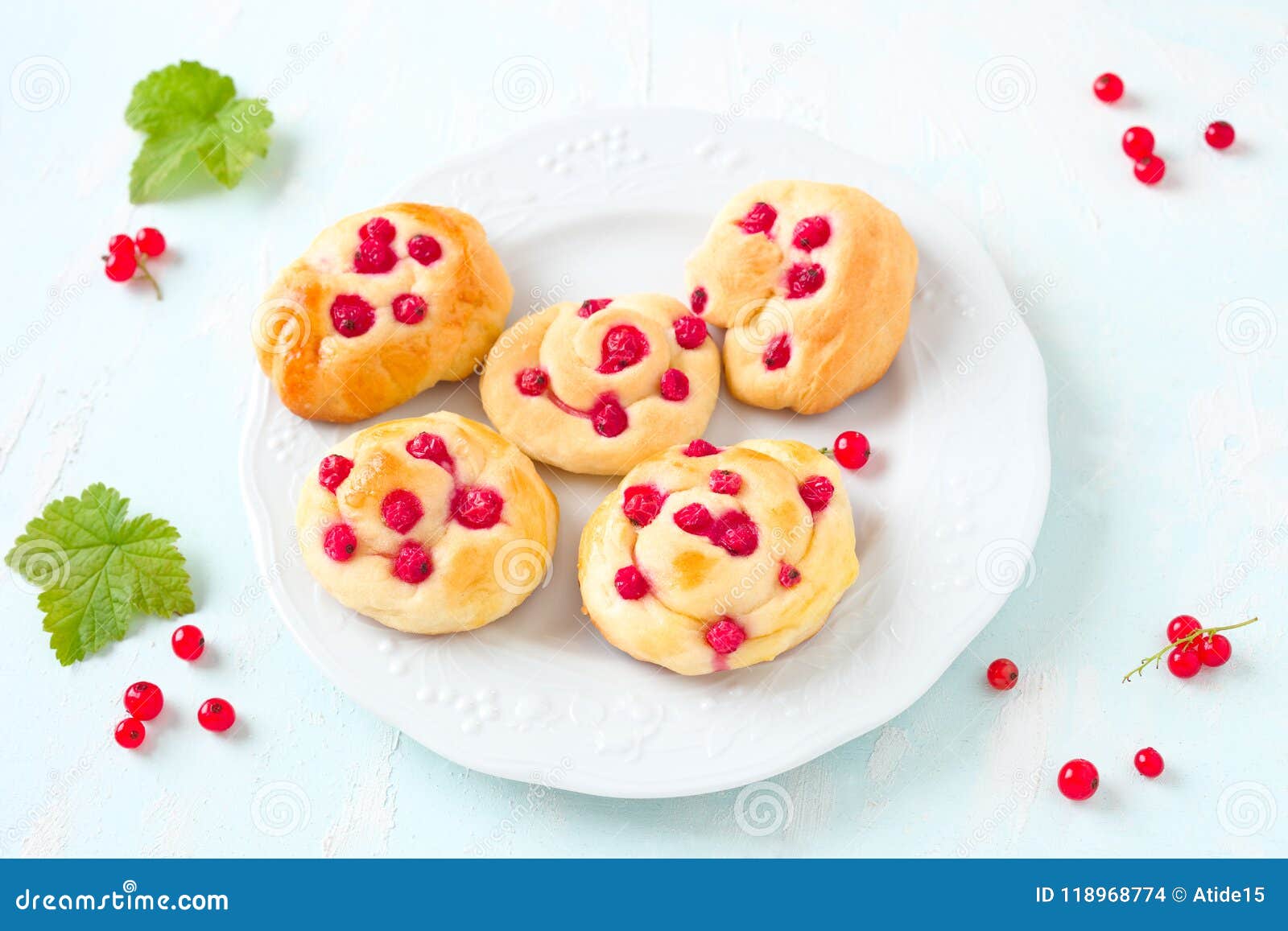 Sweet currant buns stock photo. Image of yeast, food - 118968774