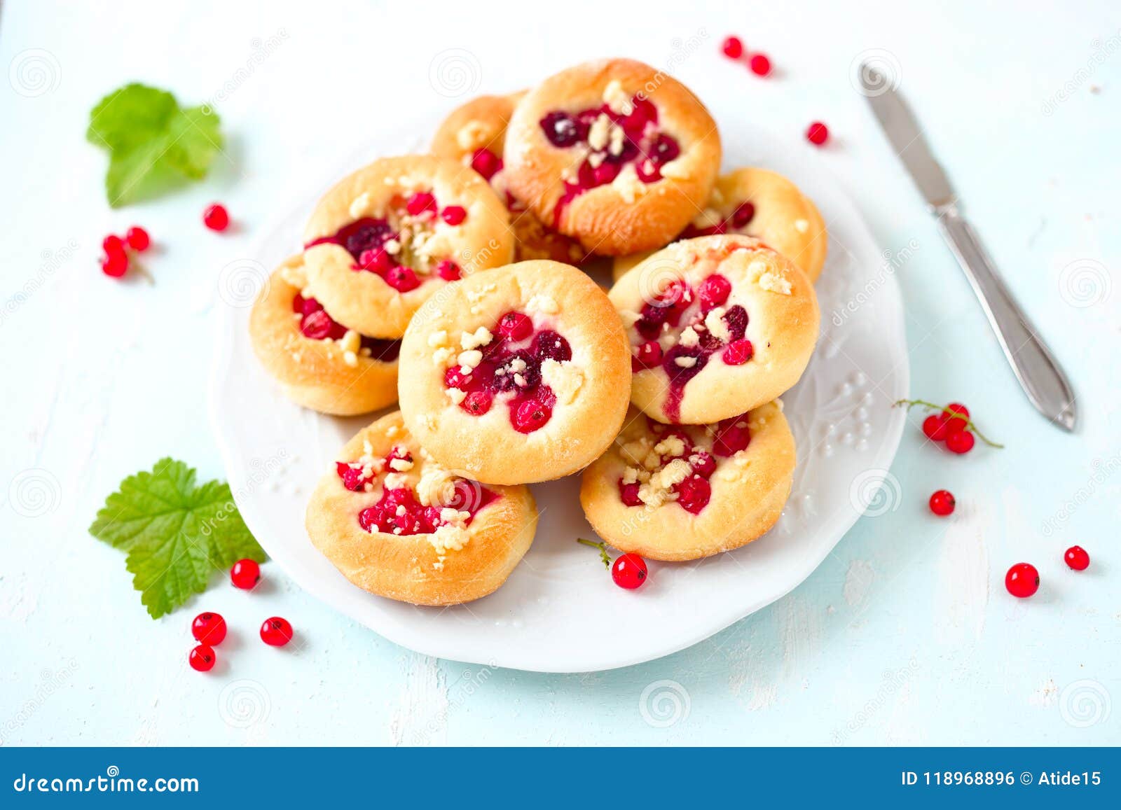 Sweet currant buns stock photo. Image of round, roll - 118968896