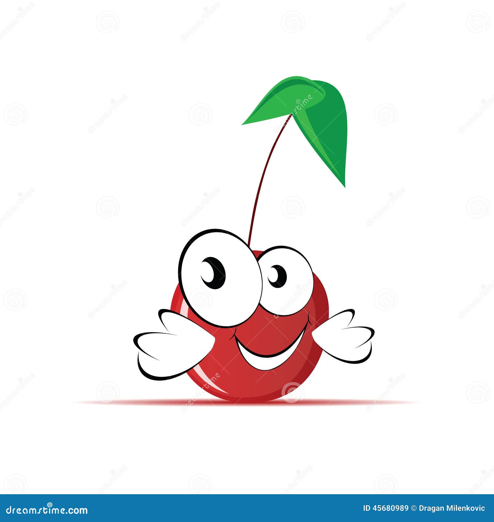 Sweet and Cute Cherry Vector Illustration Stock Vector - Illustration ...