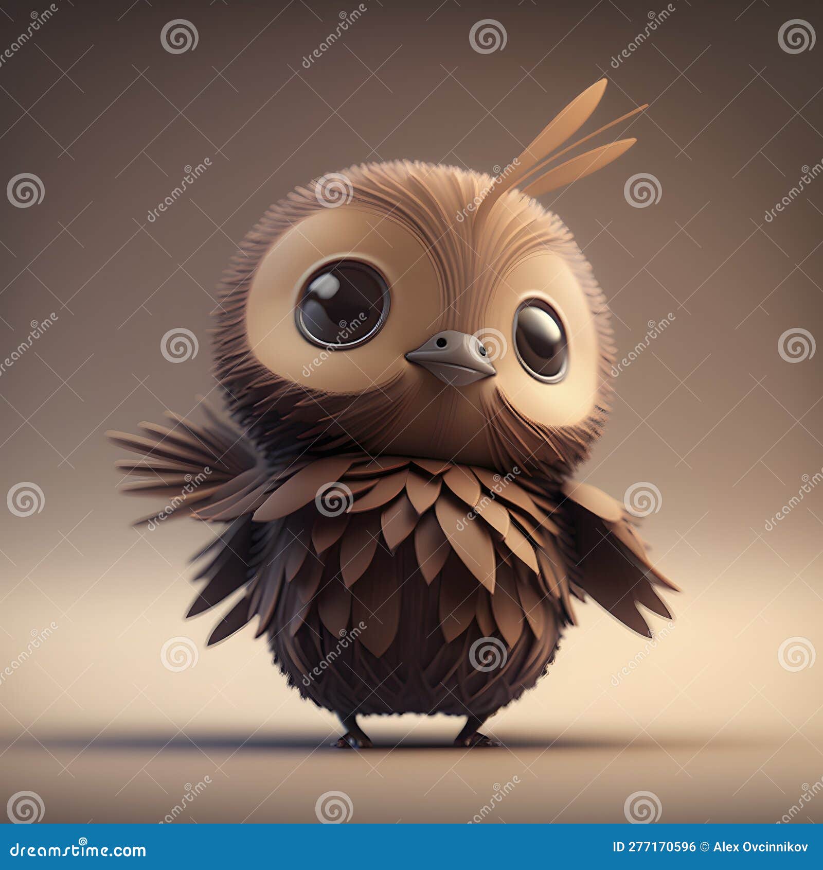 Sweet and Cute Little Phoenix Smiling in 3D Rendering for Invitations ...