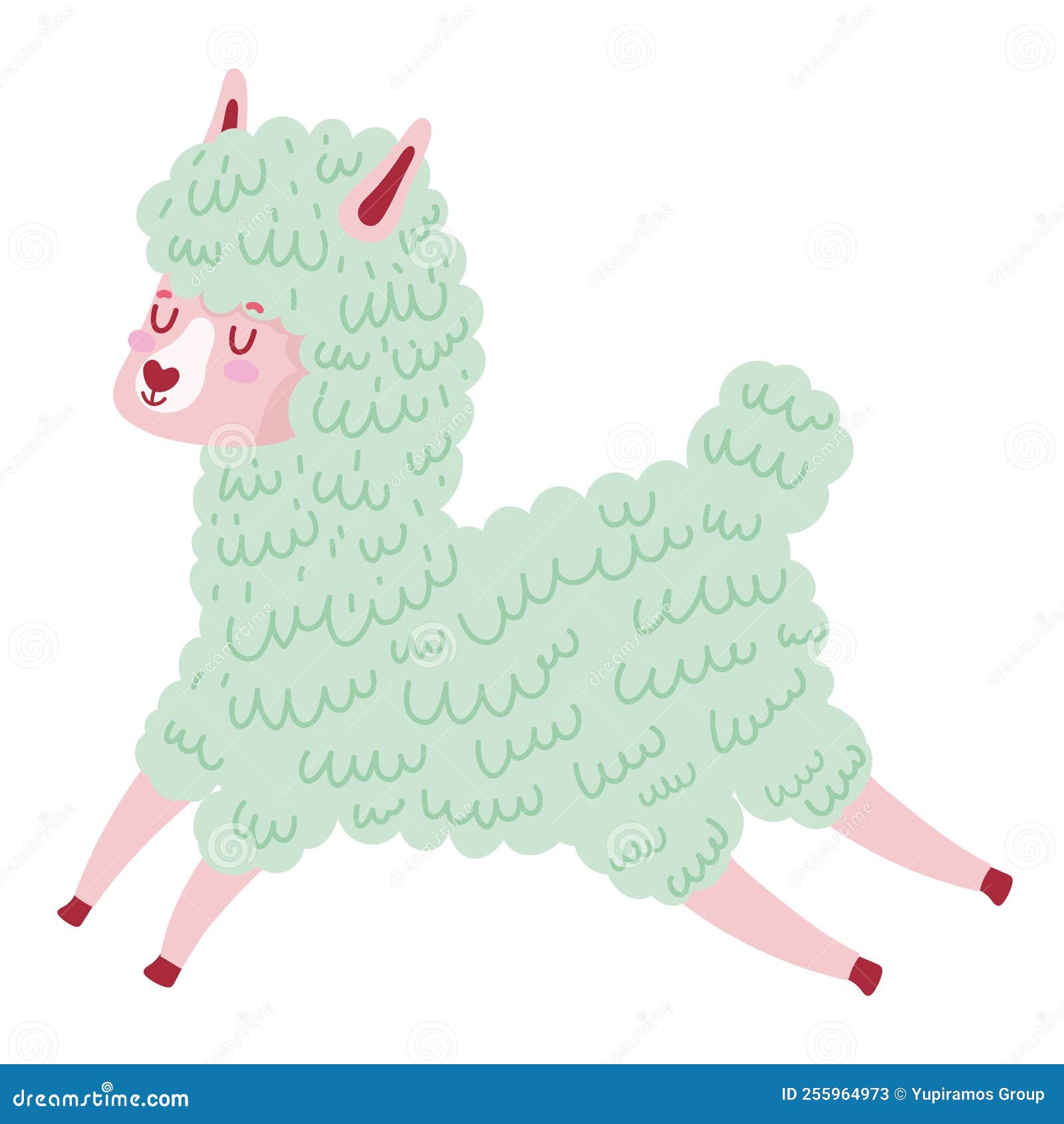 Sweet cute llama stock vector. Illustration of decoration - 255964973