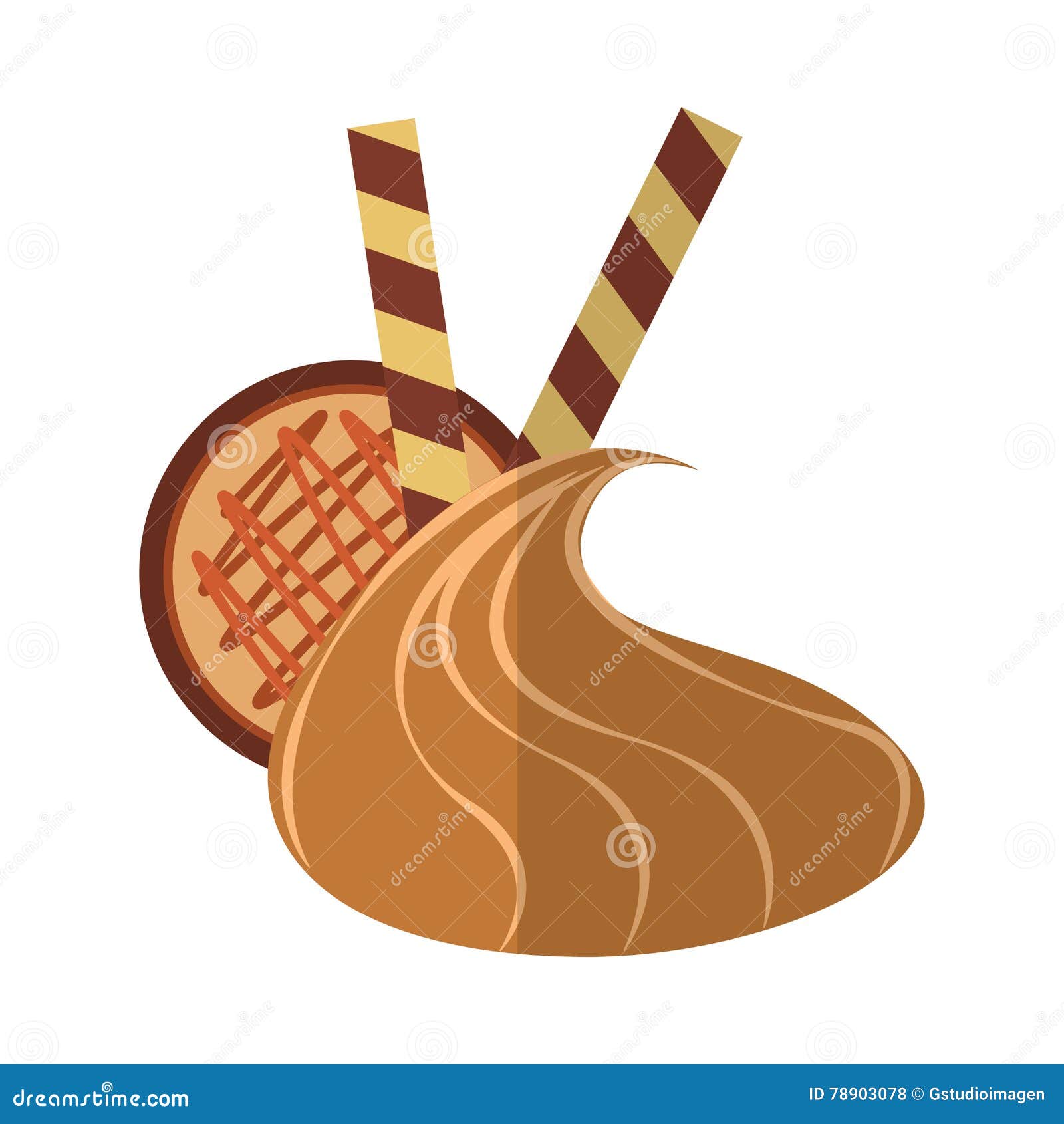 Sweet delicious cream icon stock illustration. Illustration of icon ...