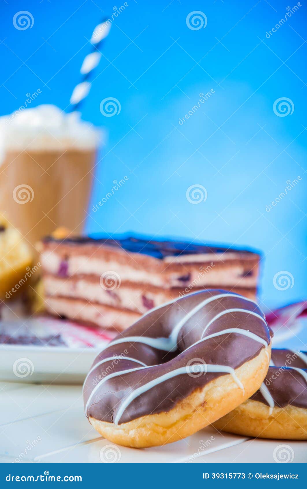 Sweet Delights on the Light Background Stock Image - Image of baking ...