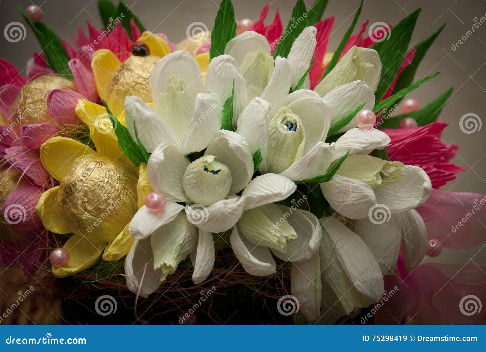 Sweet Design, Bouquet of Candy, Spring, Snowdrop Stock Image - Image of ...